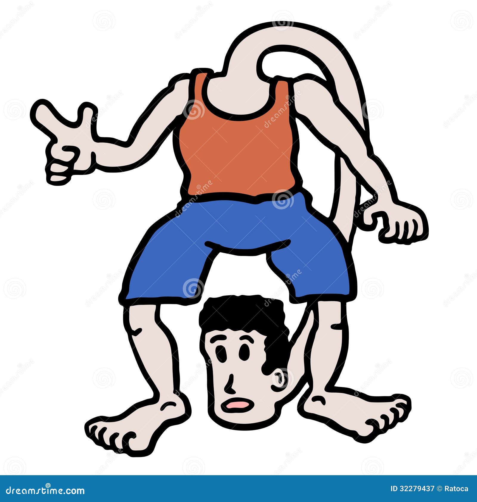 Bizarre man draw stock vector. Illustration of emotional - 32279437