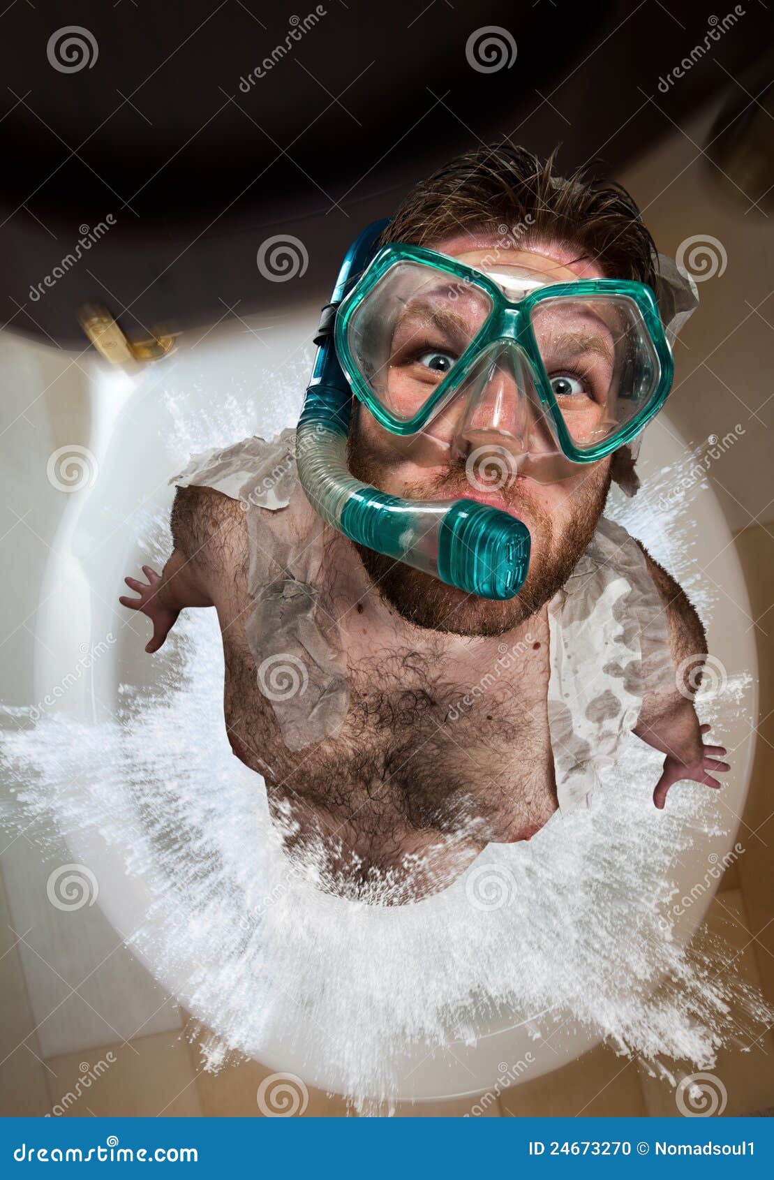 Diver In Toilet Stock Photography | CartoonDealer.com #23198132
