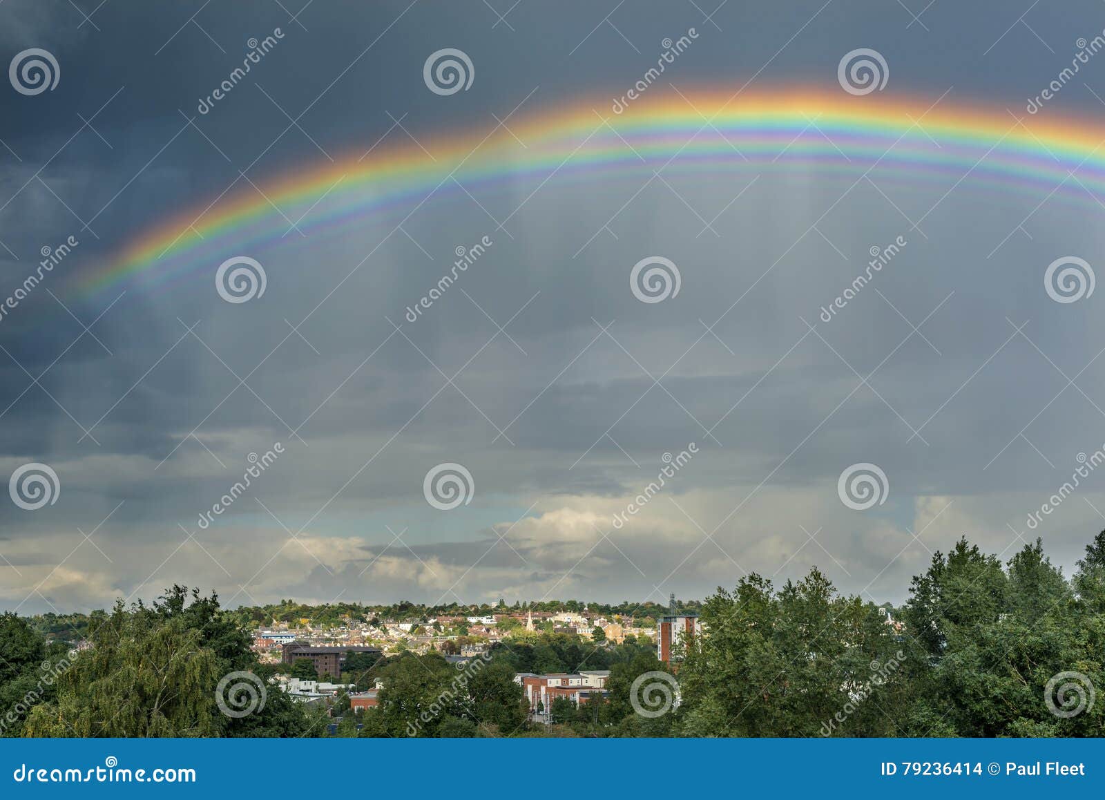 Bizarre Multiple Rainbow stock photo. Image of strange - 79236414