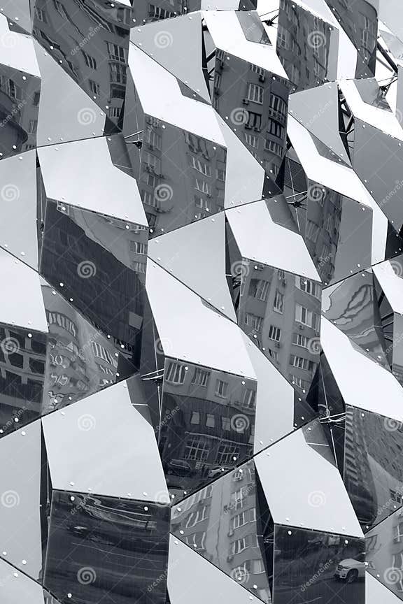 Bizarre Reflections in Glass Stock Image - Image of panels, design ...