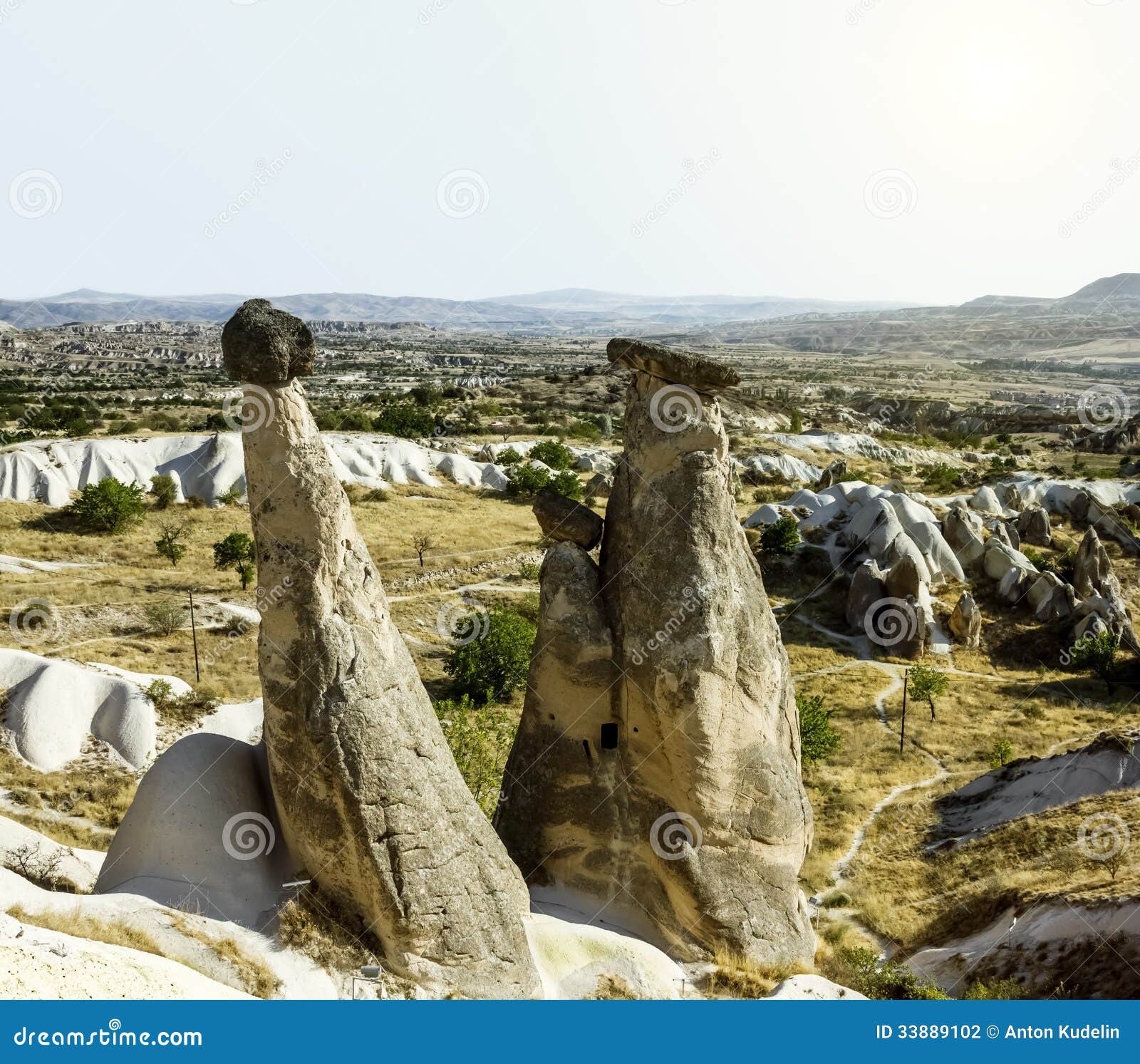 Bizarre Rock Formations of Cappadocia, Turkey Stock Photo - Image of ...
