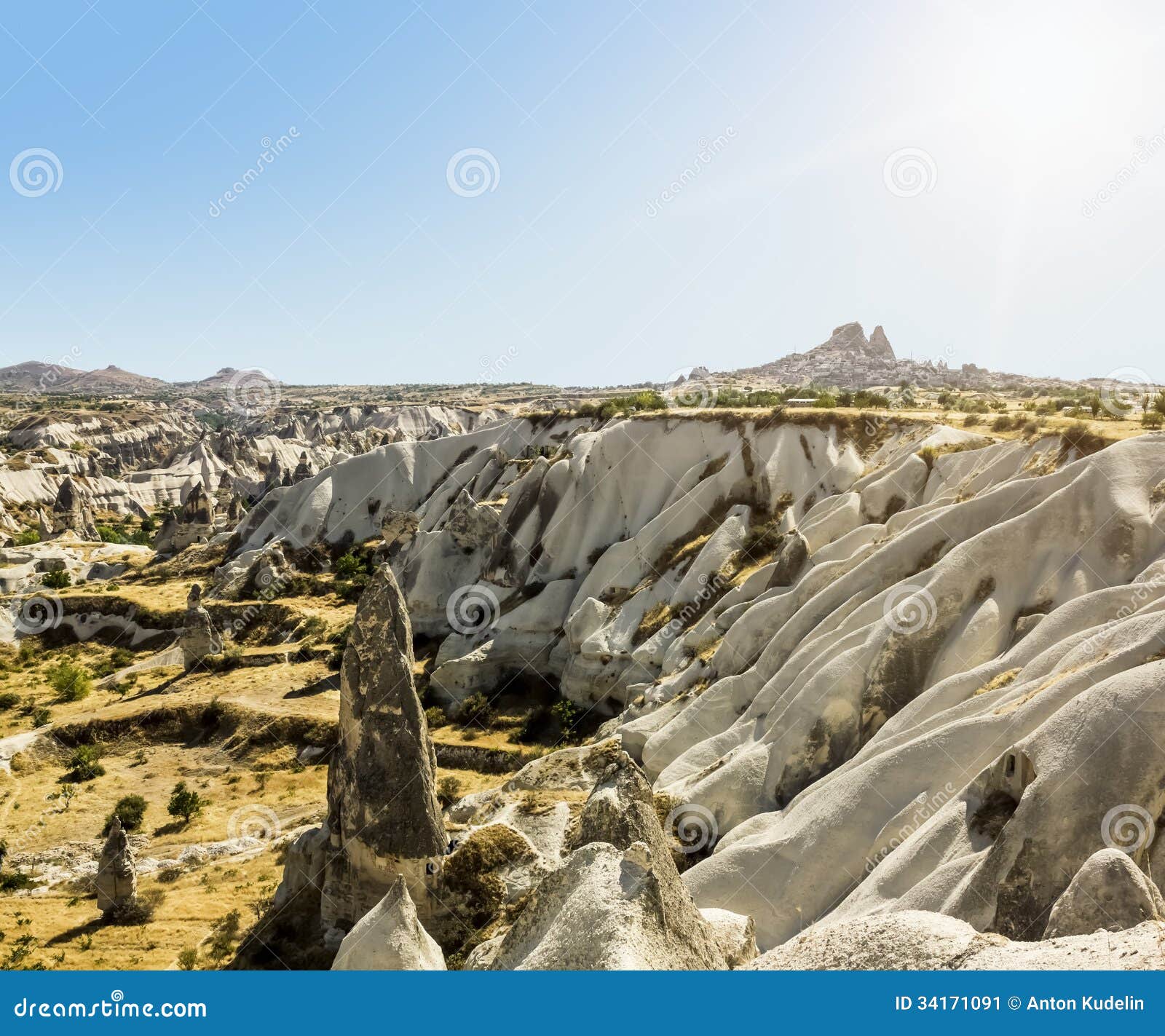 Bizarre Rock Formations of Volcanic Tuff in Cappadocia Stock Image ...