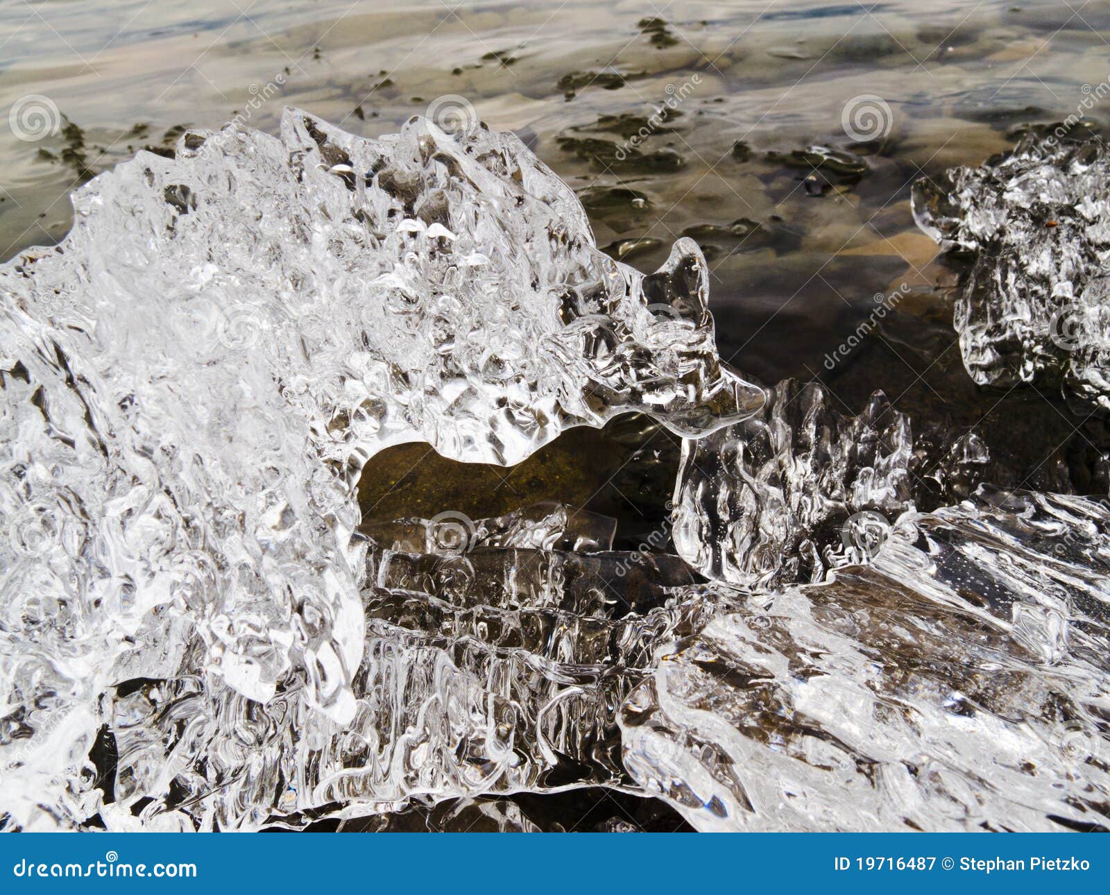 Bizarre Shape of Melting Ice Crystals Stock Image - Image of pure ...