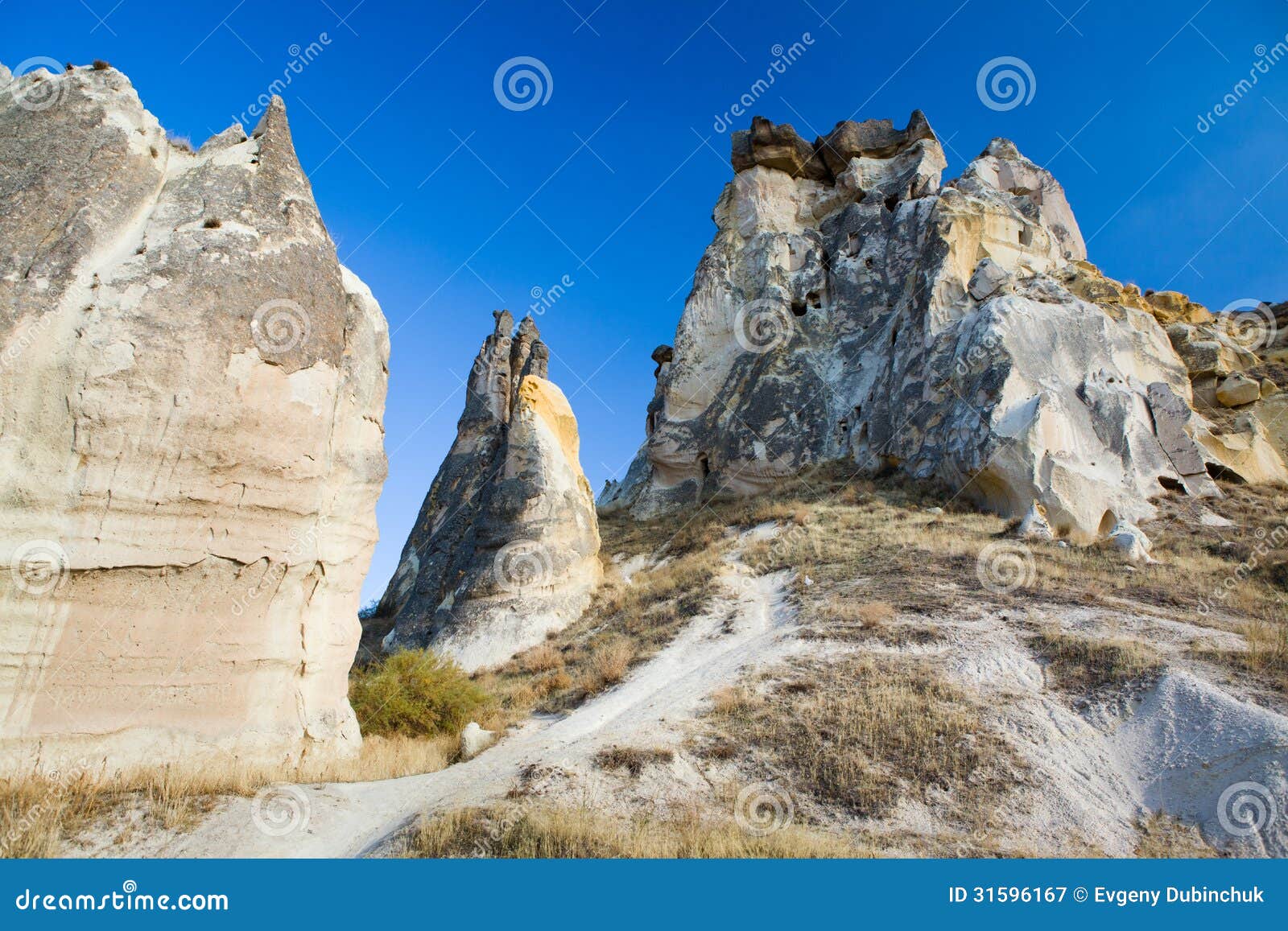 Bizzare Rock Formations in Cappadocia Stock Image - Image of fairy ...