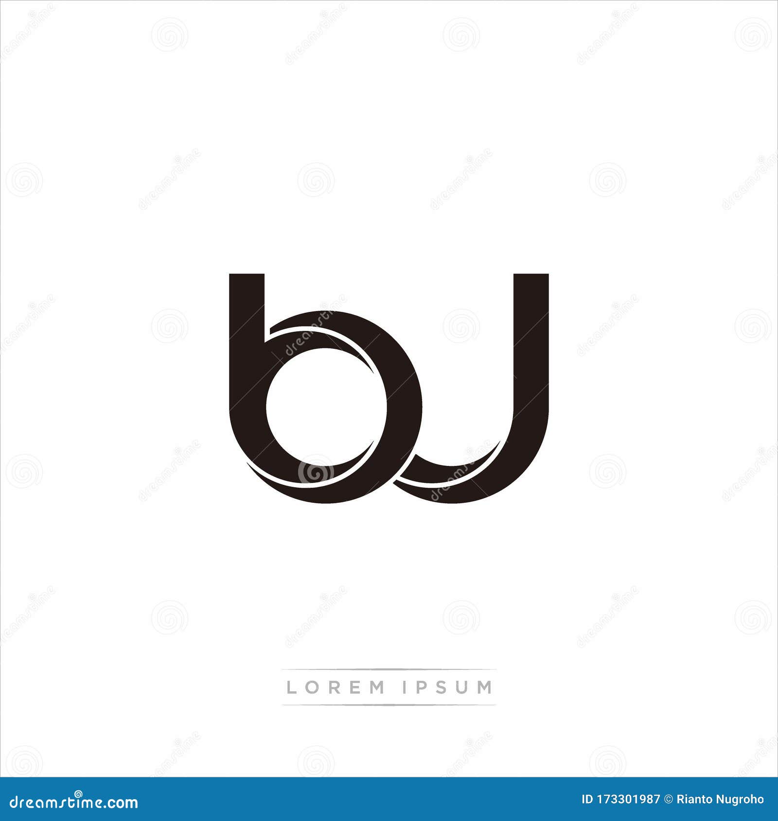 Bj Initial Letter Split Lowercase Modern Monogram Linked Outline Rounded Logo Stock Vector ...