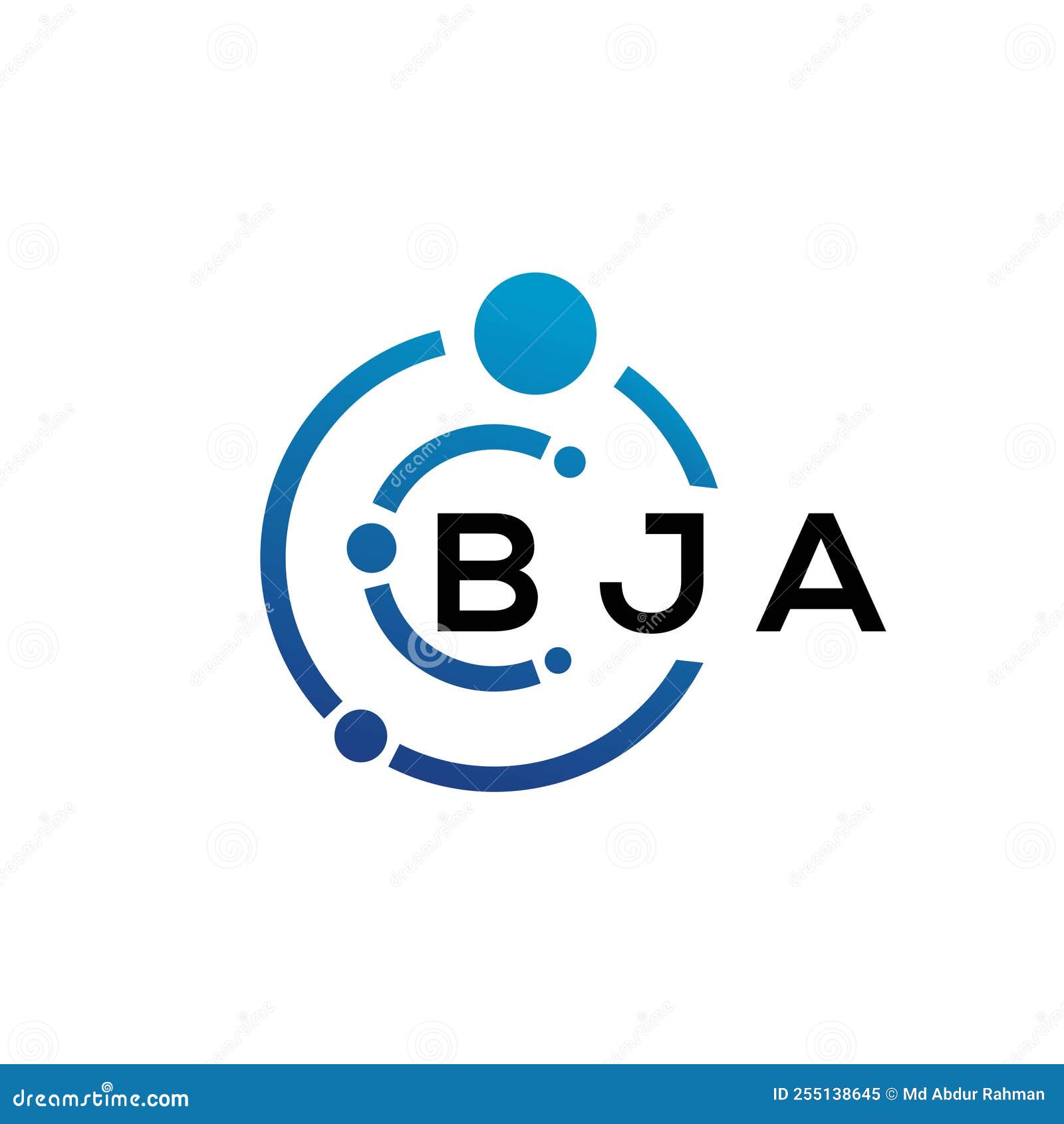 BJA Letter Logo Design on White Background. BJA Creative Initials ...