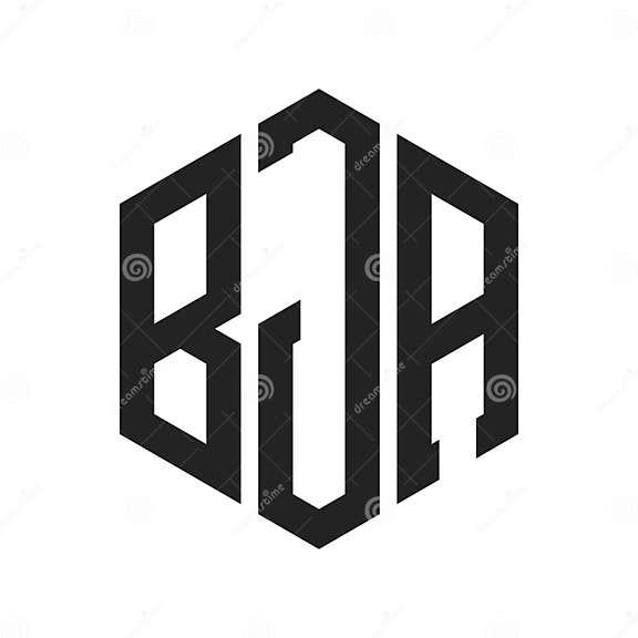 BJA Logo Design. Initial Letter BJA Monogram Logo Using Hexagon Shape ...