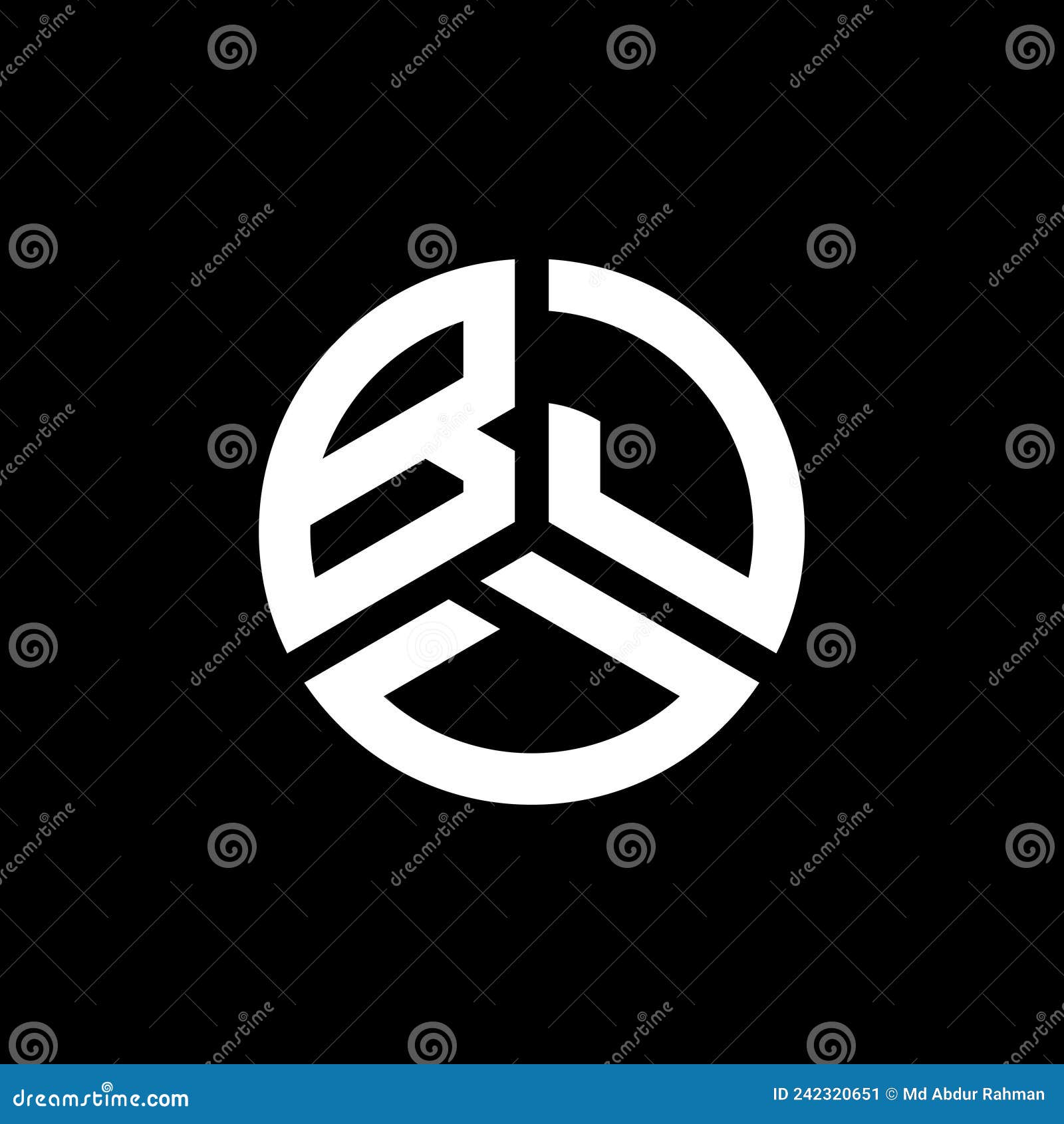 BJD Letter Logo Design on White Background. BJD Creative Initials ...