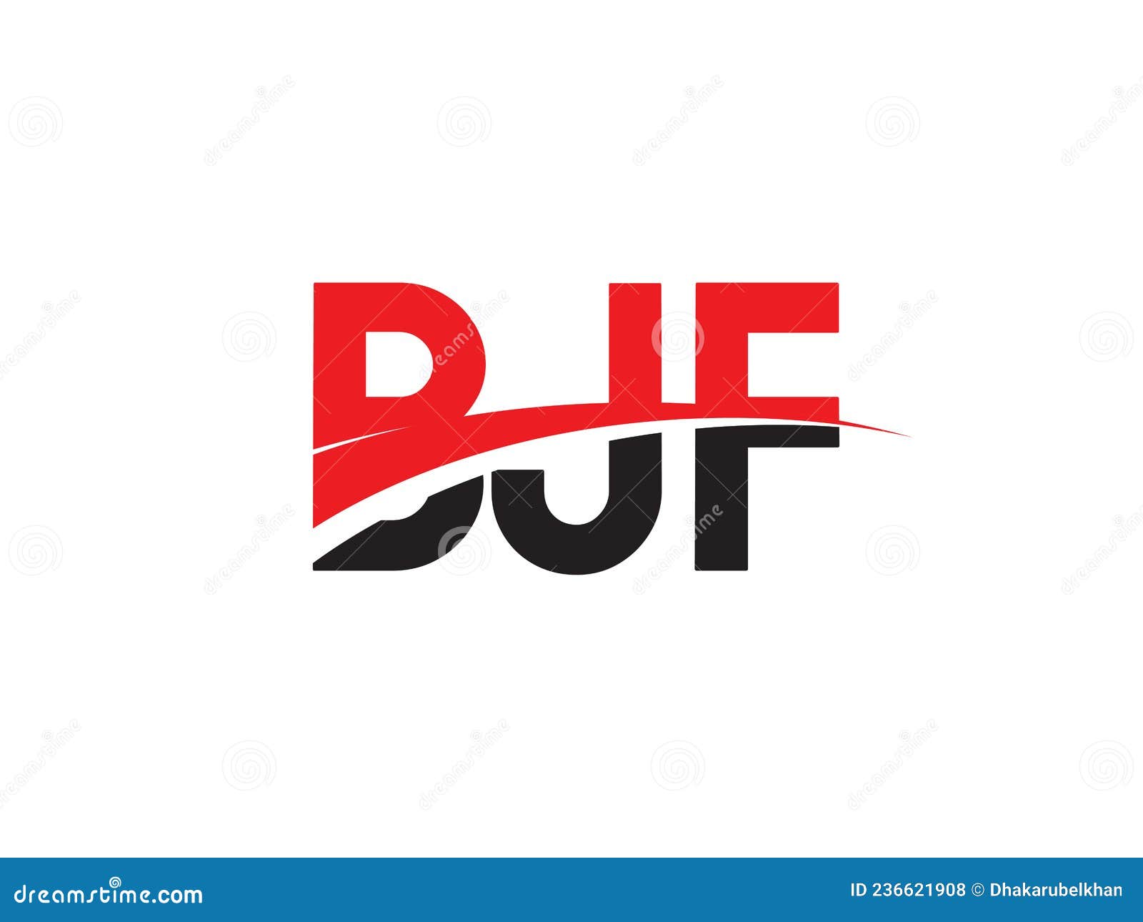 BJF Letter Initial Logo Design Vector Illustration Stock Vector ...