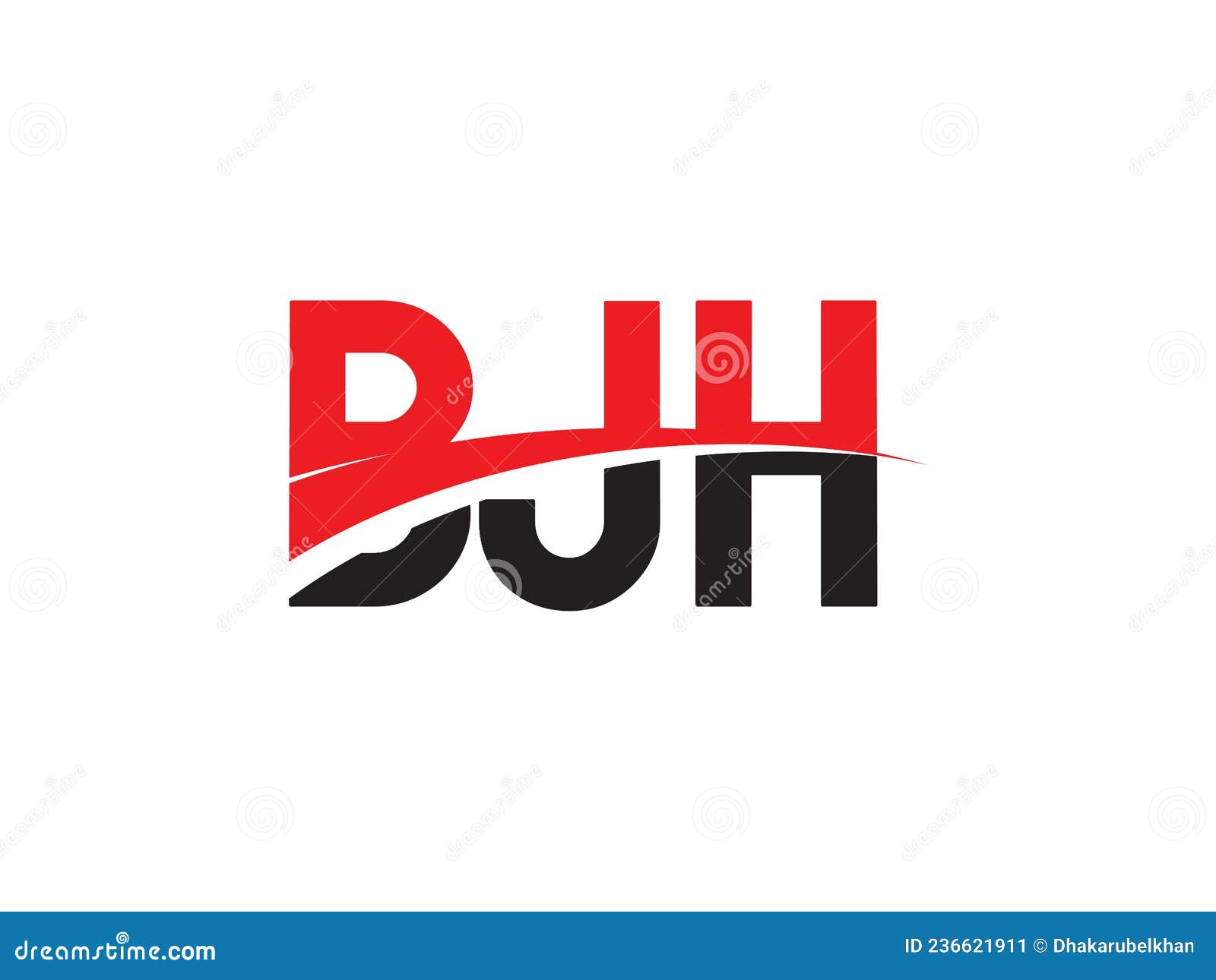 BJH Letter Initial Logo Design Vector Illustration Stock Vector ...