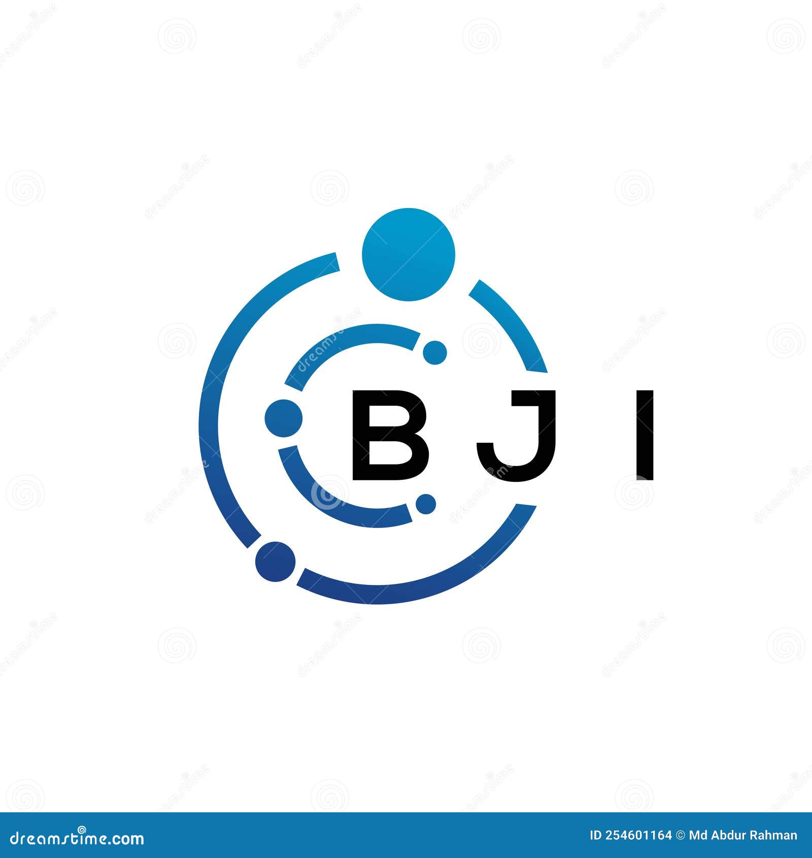 BJI Letter Logo Design on White Background. BJI Creative Initials ...