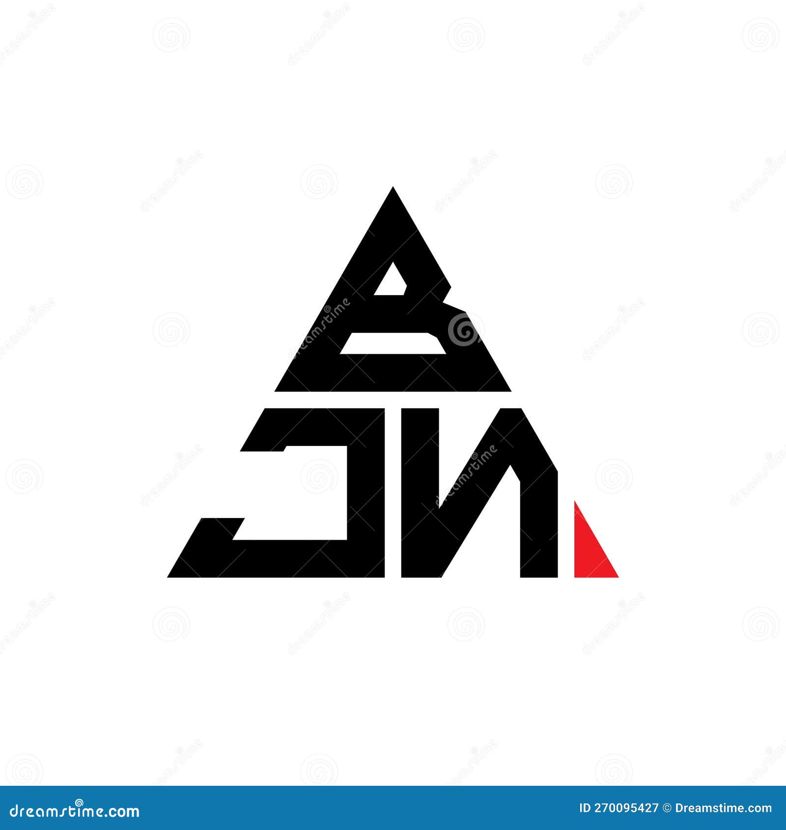 BJN Triangle Letter Logo Design with Triangle Shape. BJN Triangle Logo ...
