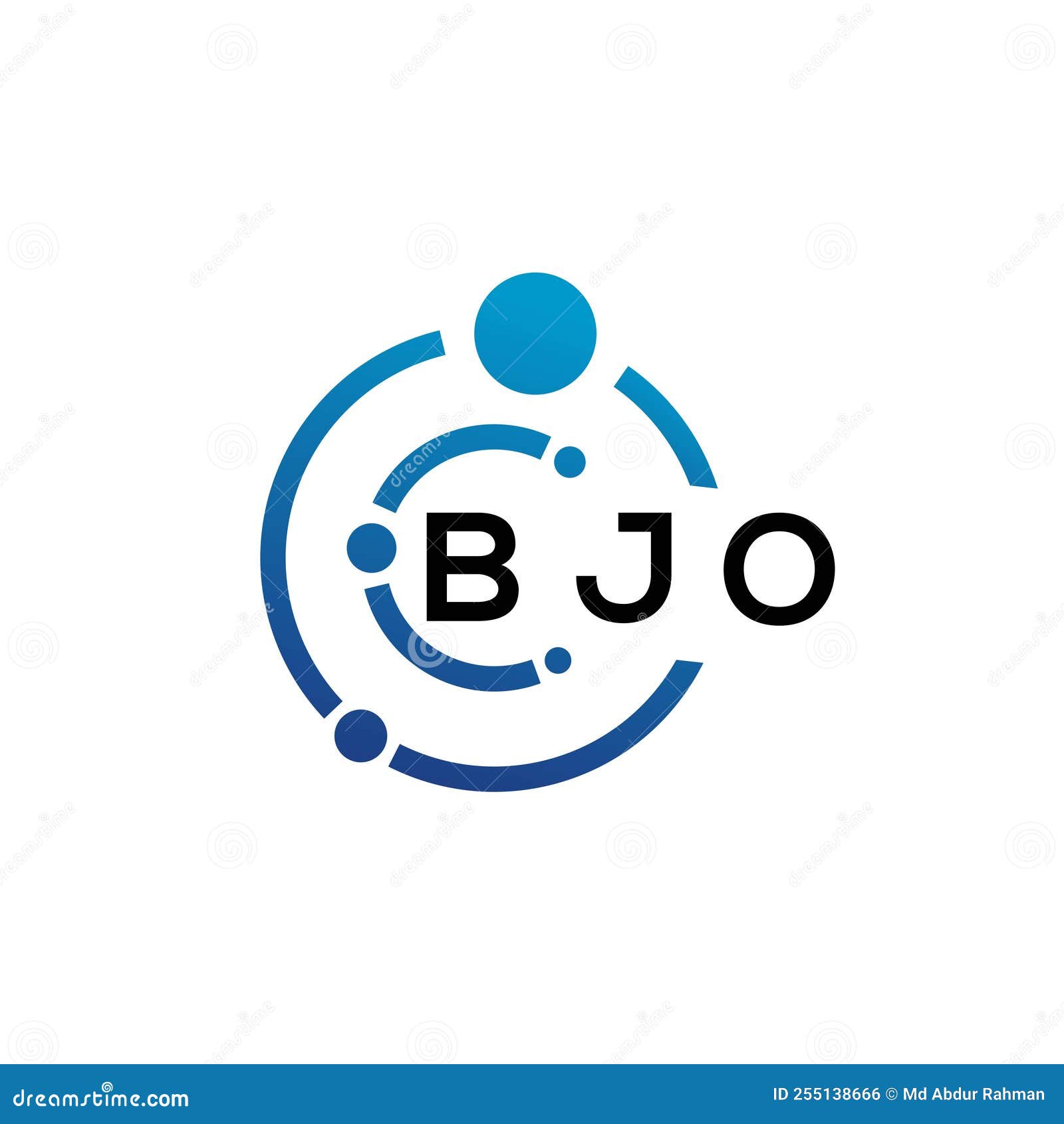 BJO Letter Logo Design on White Background. BJO Creative Initials ...