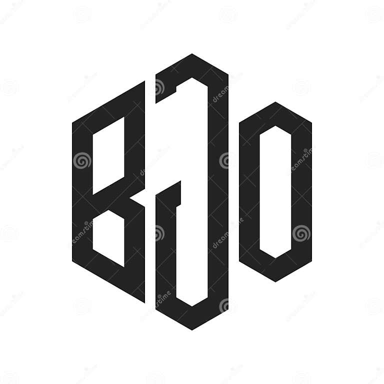 BJO Logo Design. Initial Letter BJO Monogram Logo Using Hexagon Shape ...
