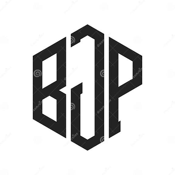 BJP Logo Design. Initial Letter BJP Monogram Logo Using Hexagon Shape ...