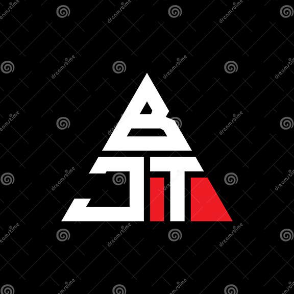 BJT Triangle Letter Logo Design with Triangle Shape. BJT Triangle Logo ...