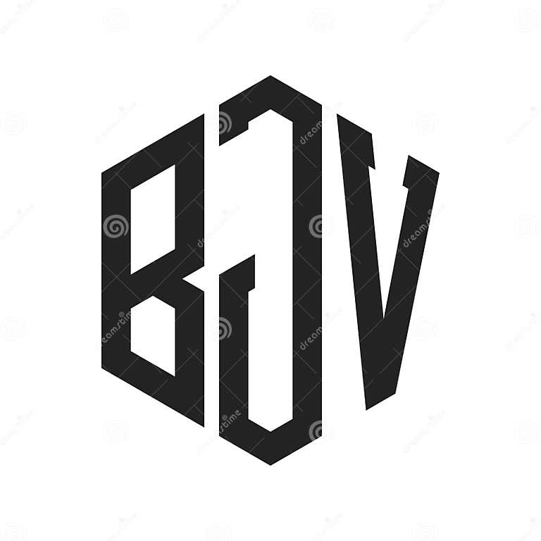 BJV Logo Design. Initial Letter BJV Monogram Logo Using Hexagon Shape ...