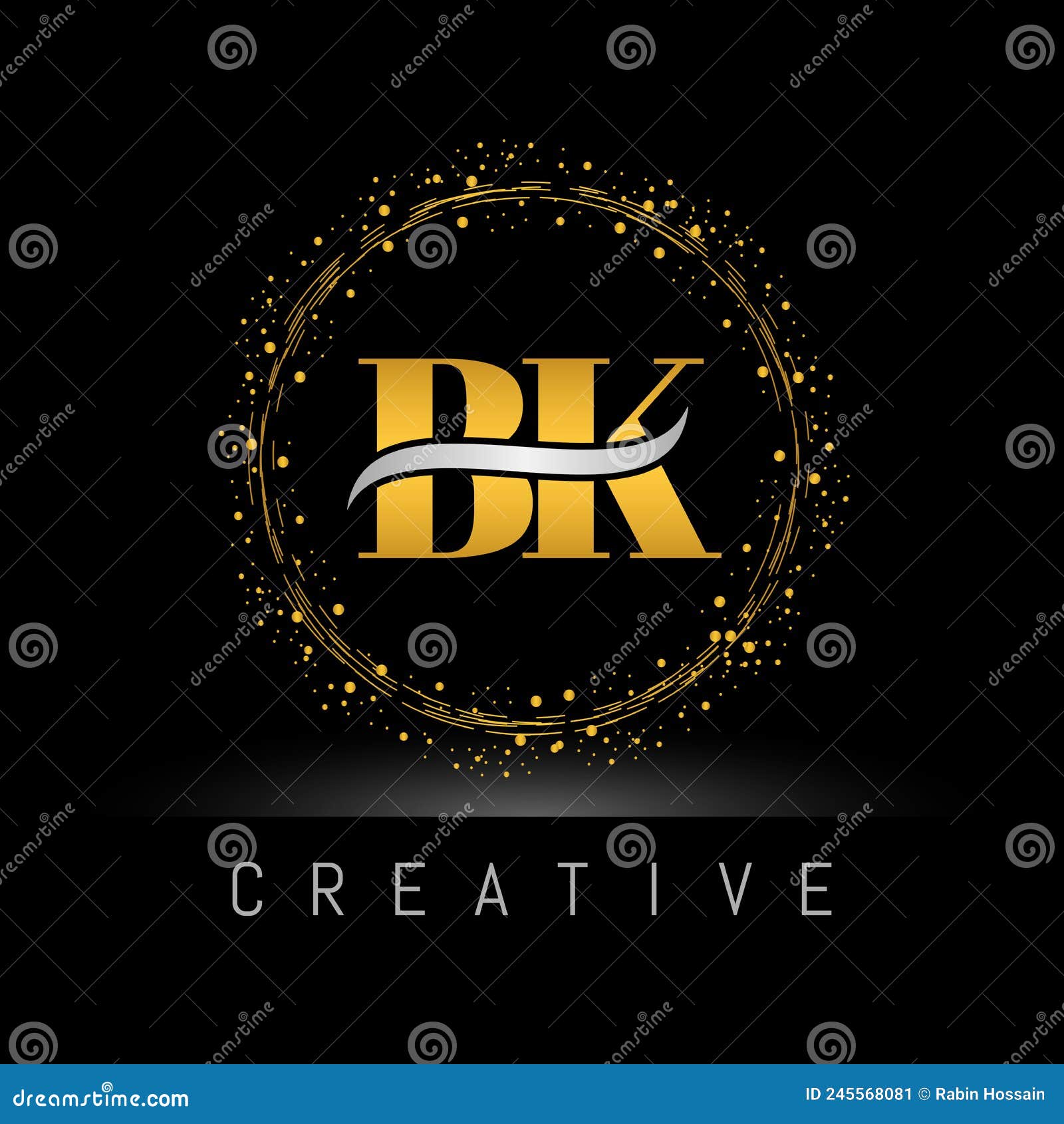 Letter BK Logo Design Vector Template. Logo Design. Stock Vector ...