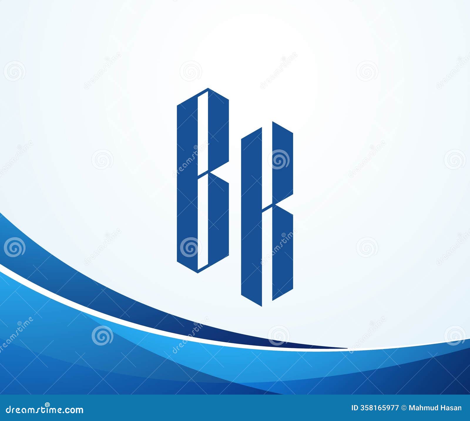 BK Alphabet Letter Logo Design Template Elements Cartoon Vector ...