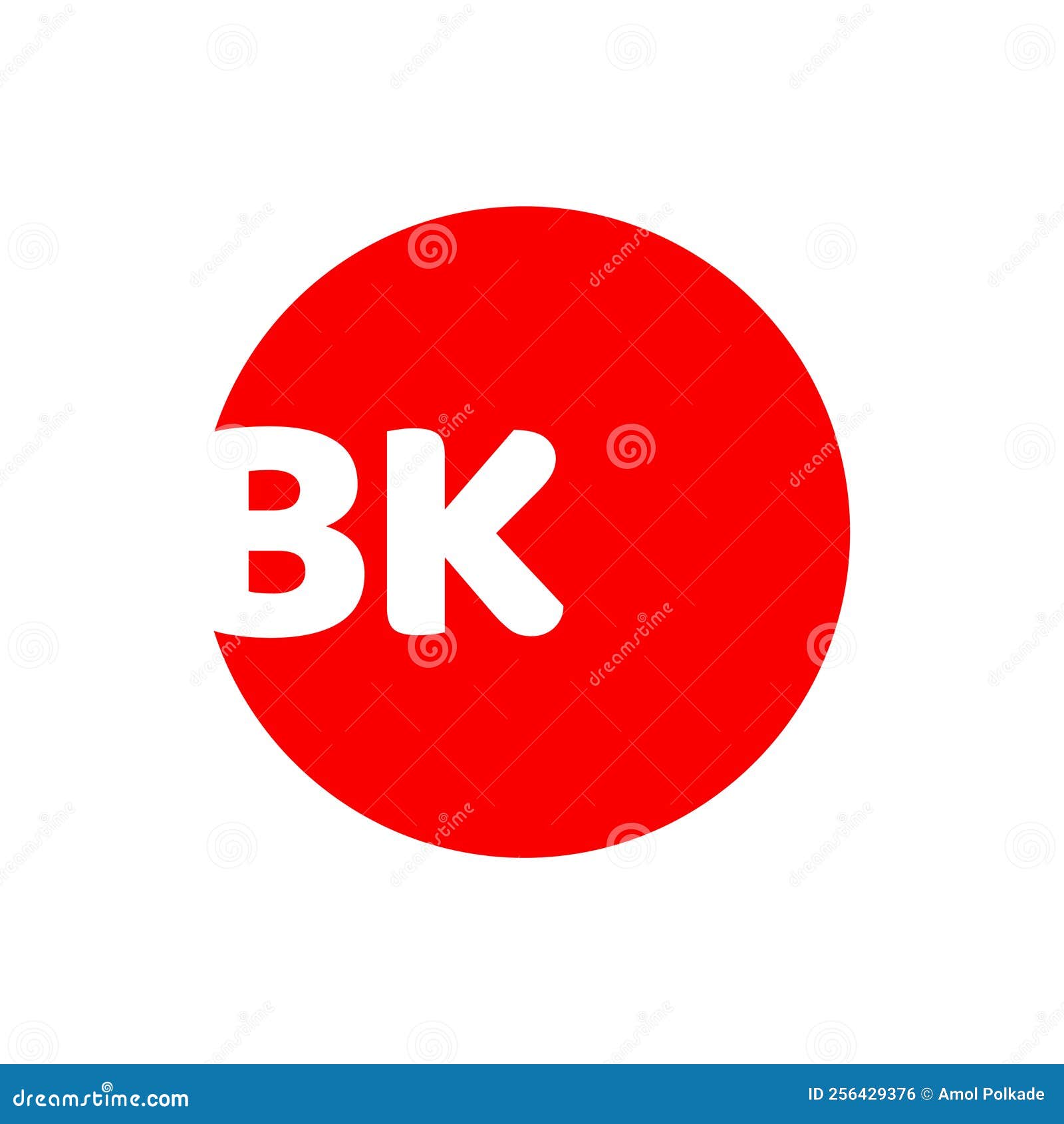 BK Company Name Initial Letters Monogram. BK on Red Dot Stock Vector ...