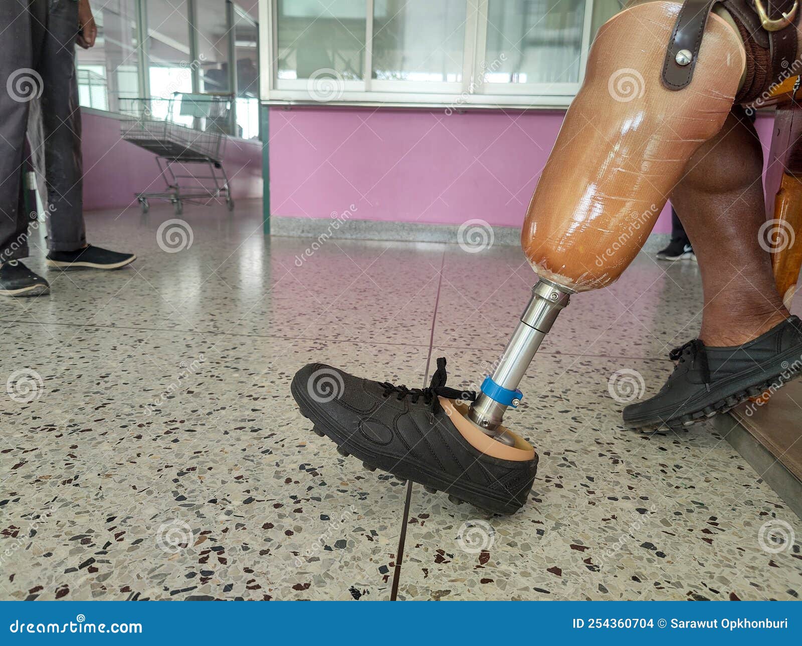 BK Disability Using and Training Leg Prothesis Stock Photo - Image of ...