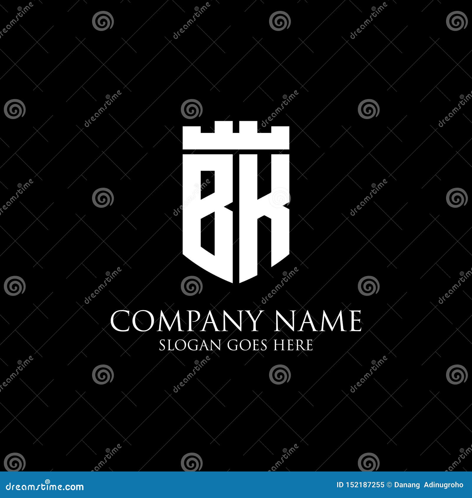 BK Initial Shield Logo Design Inspiration, Crown Royal Logo Template ...