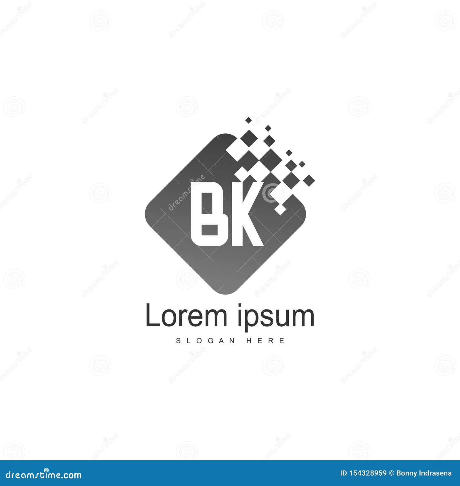BK Letter Logo Design. Creative Modern BK Letters Icon Illustration ...