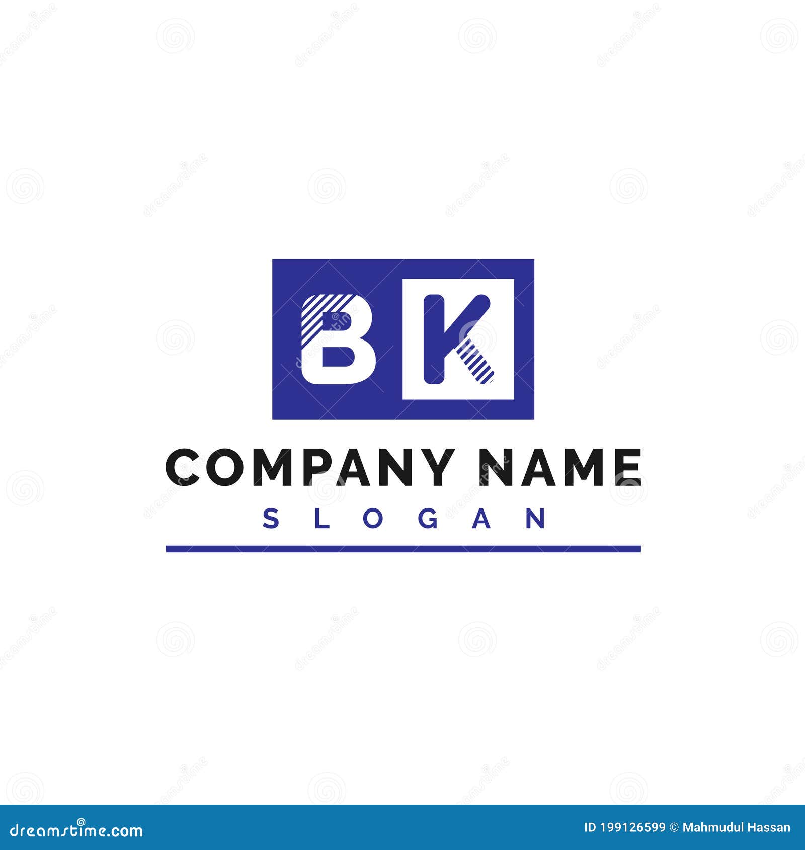 BK Logo Design. BK Letter Logo Vector Illustration - Vector Stock ...