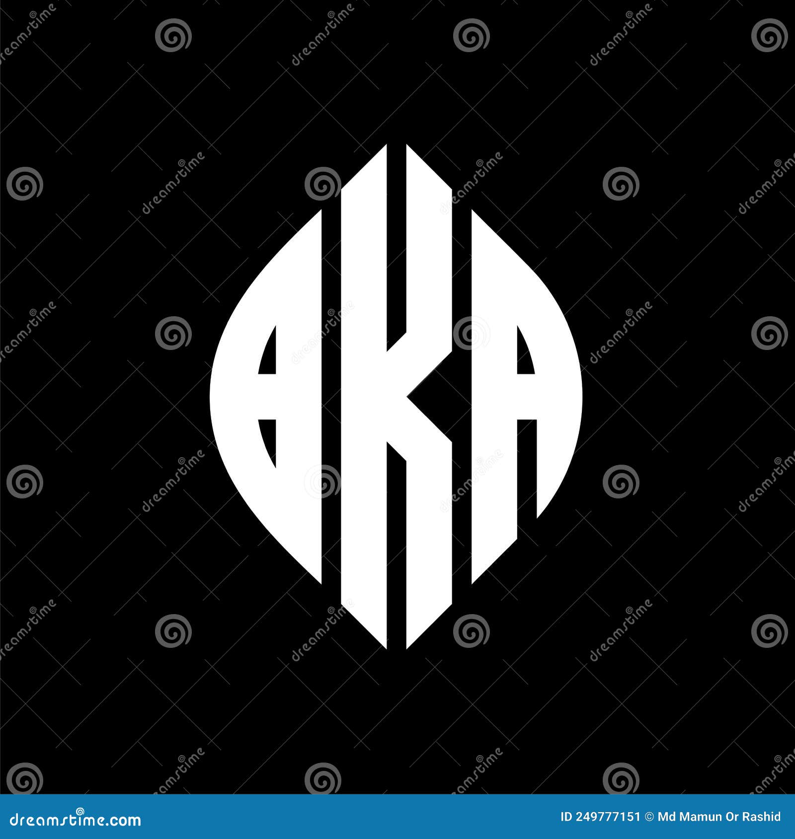 BKA Circle Letter Logo Design with Circle and Ellipse Shape. BKA ...