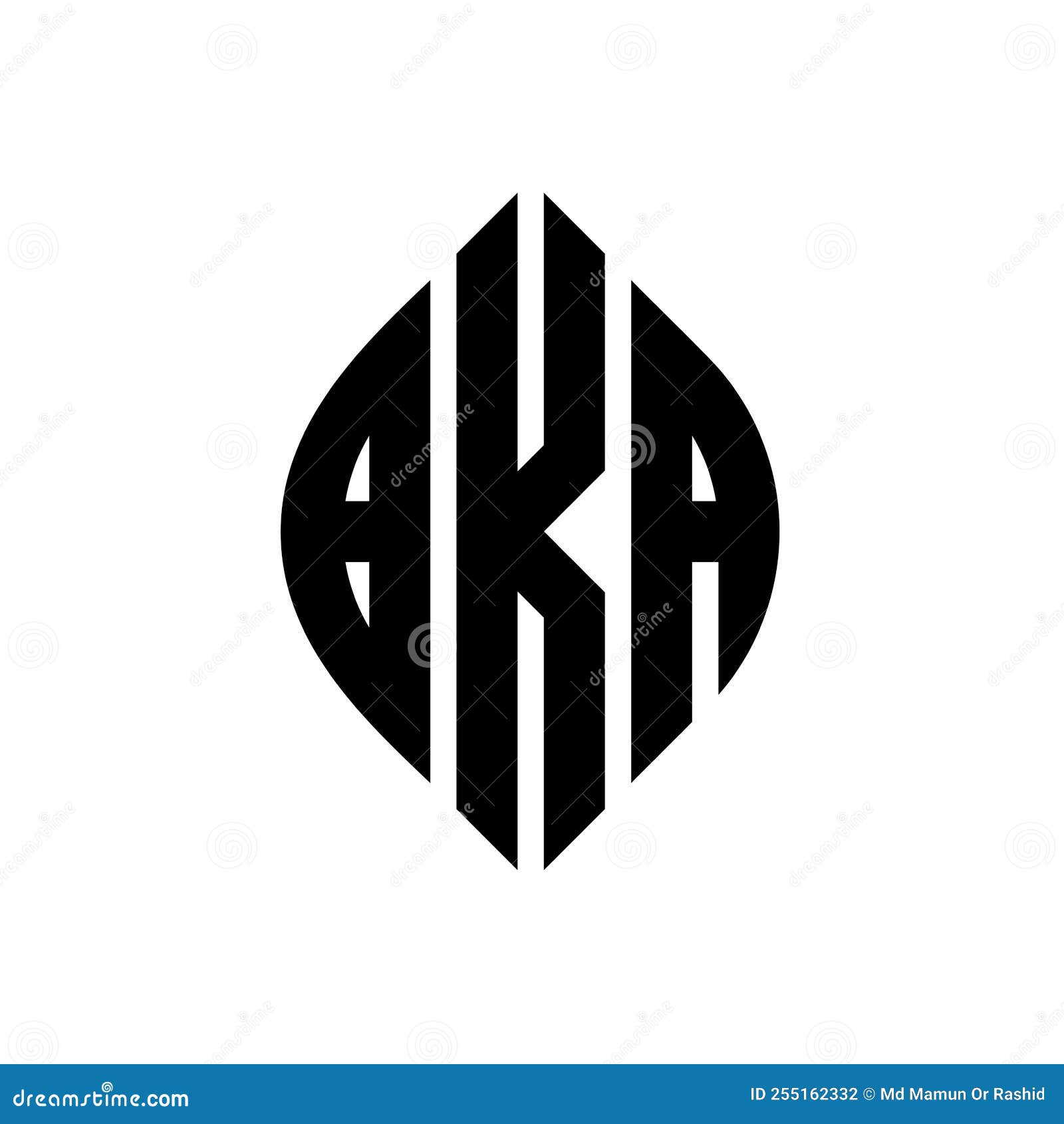 BKA Circle Letter Logo Design with Circle and Ellipse Shape. BKA ...