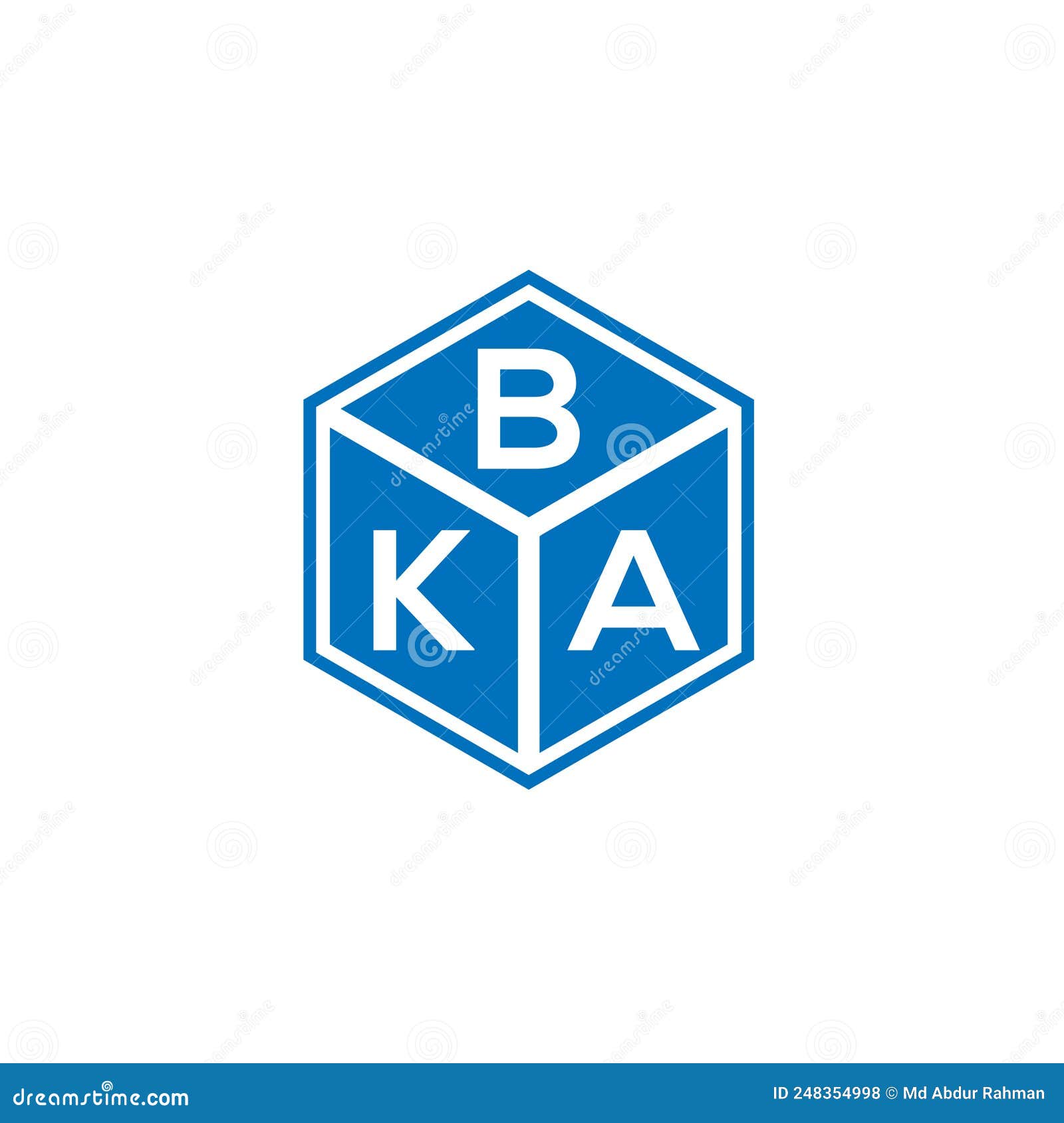 BKA Letter Logo Design on Black Background. BKA Creative Initials ...