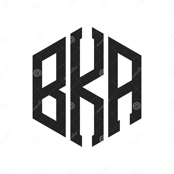 BKA Logo Design. Initial Letter BKA Monogram Logo Using Hexagon Shape ...