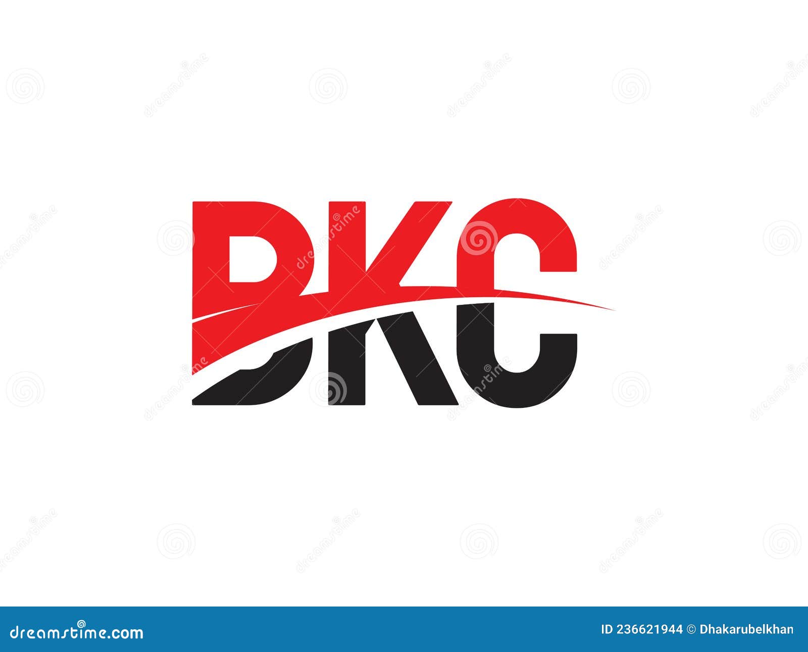 BKC Letter Initial Logo Design Vector Illustration Stock Vector ...