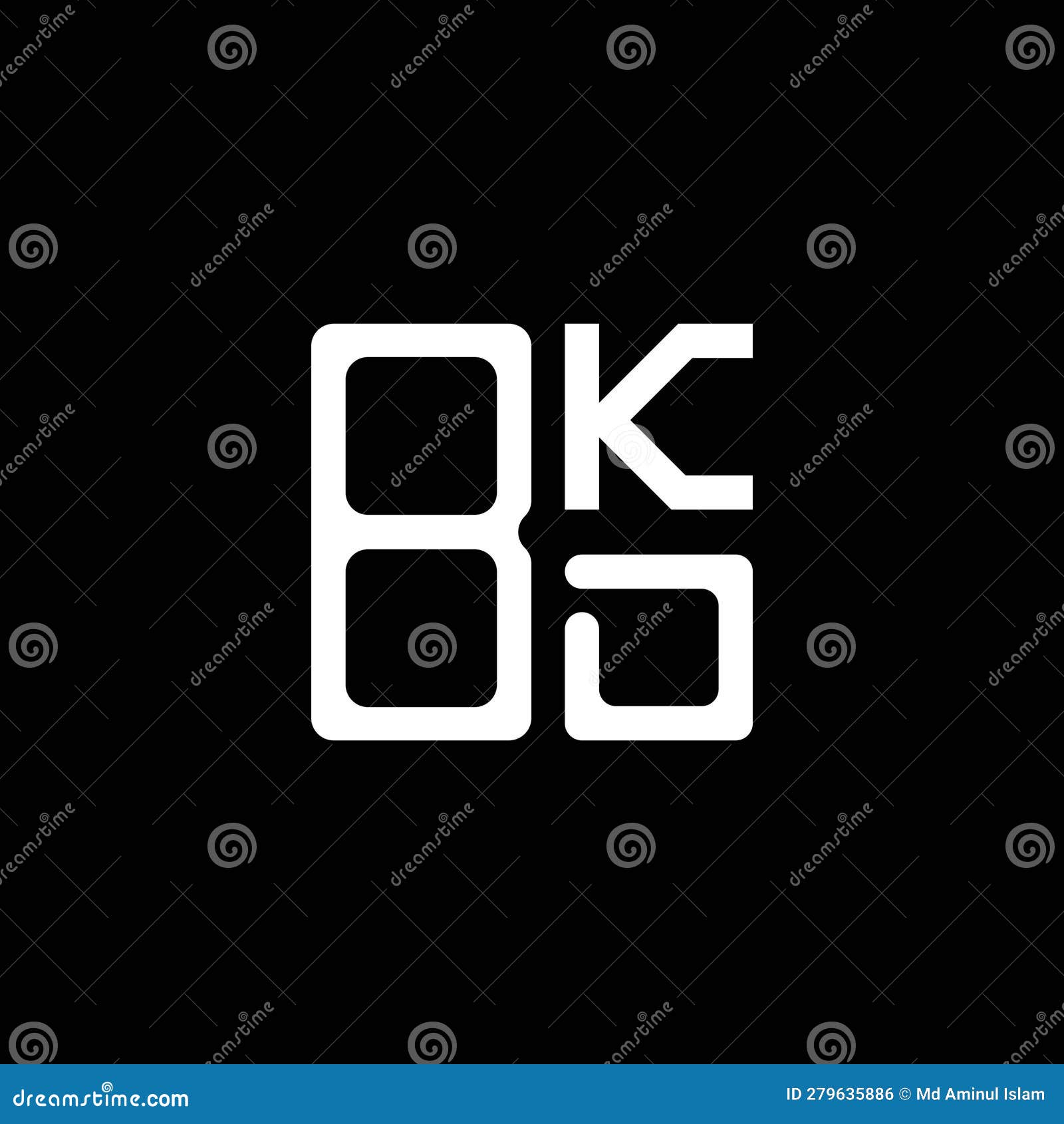 BKD Letter Logo Creative Design with Vector Graphic, BKD Stock Vector ...