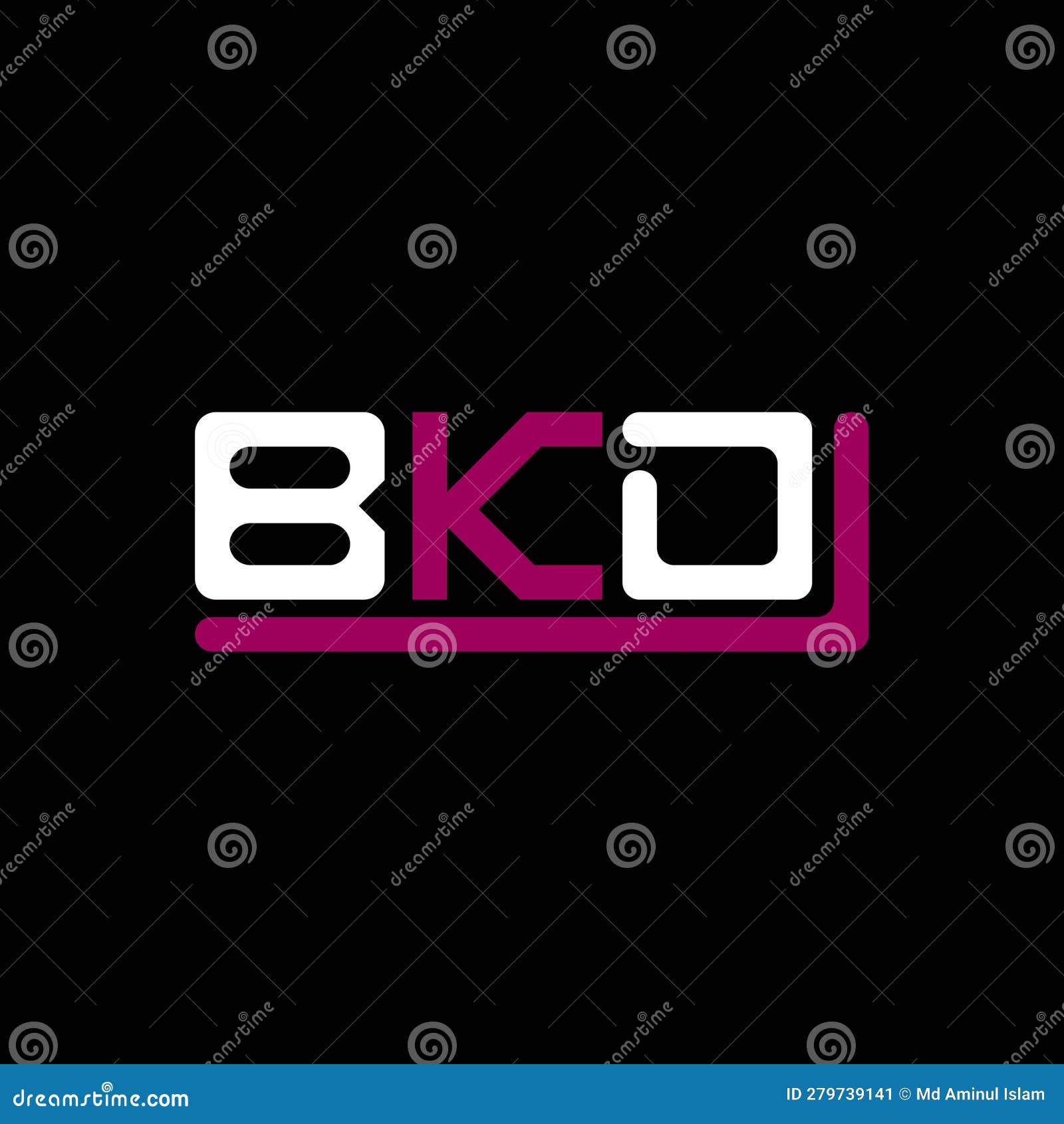 BKD Letter Logo Creative Design with Vector Graphic, BKD Stock Vector ...