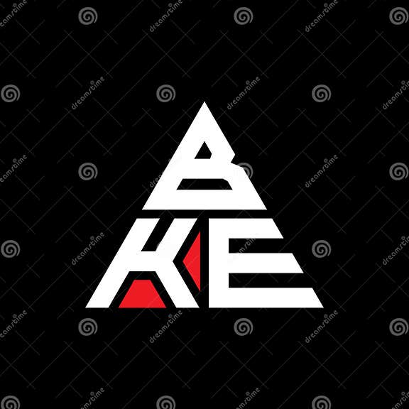 BKE Triangle Letter Logo Design with Triangle Shape. BKE Triangle Logo ...