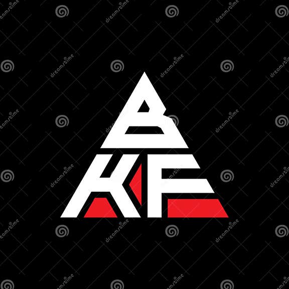 BKF Triangle Letter Logo Design with Triangle Shape. BKF Triangle Logo ...