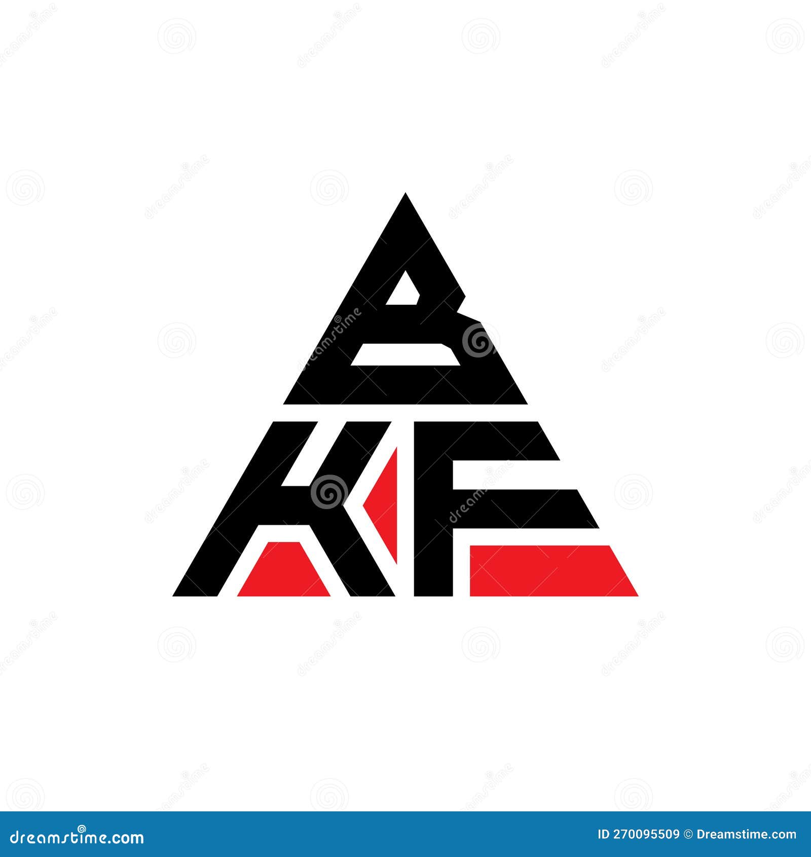 BKF Triangle Letter Logo Design with Triangle Shape. BKF Triangle Logo ...