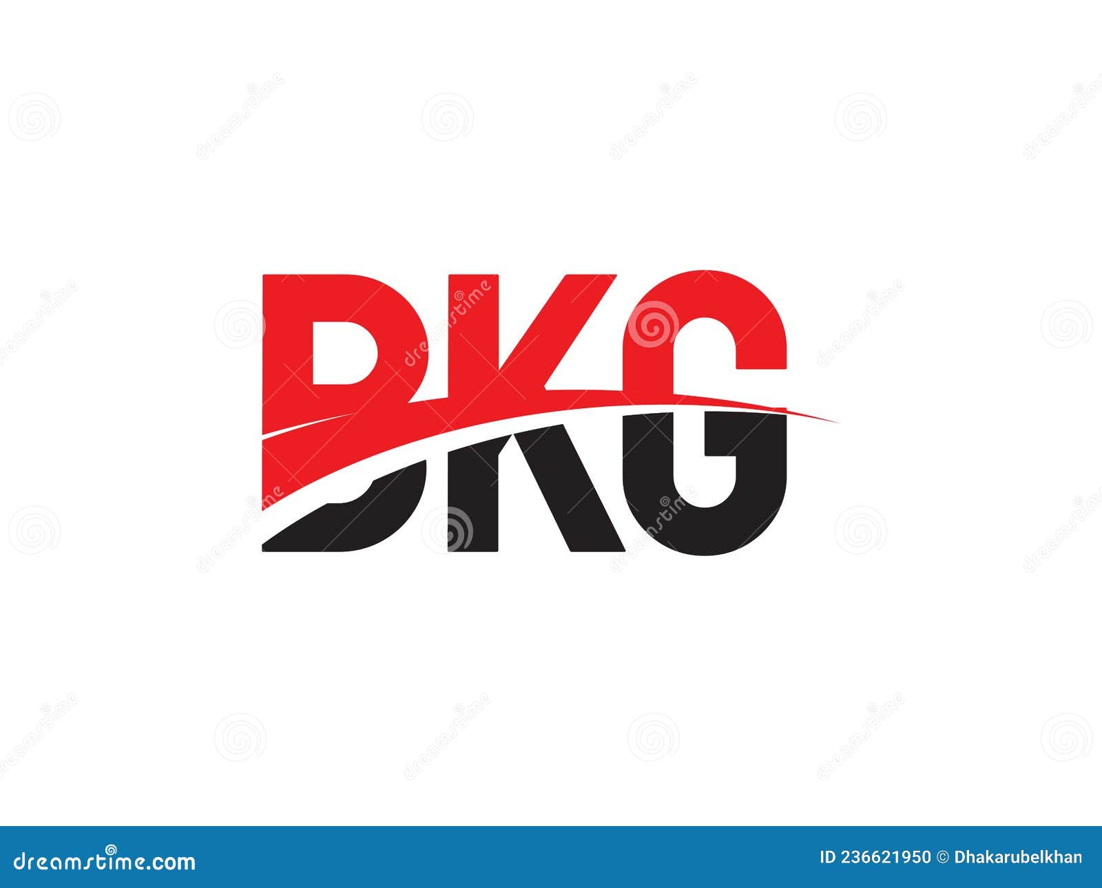 BKG Letter Initial Logo Design Vector Illustration Stock Vector ...