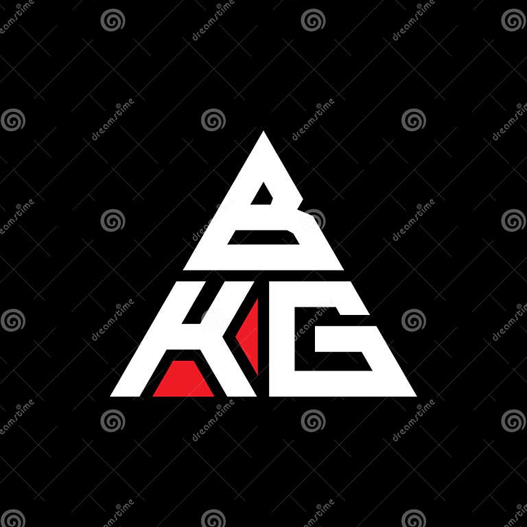 BKG Triangle Letter Logo Design with Triangle Shape. BKG Triangle Logo ...
