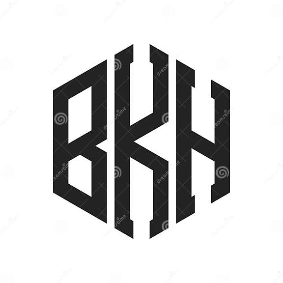 BKH Logo Design. Initial Letter BKH Monogram Logo Using Hexagon Shape ...