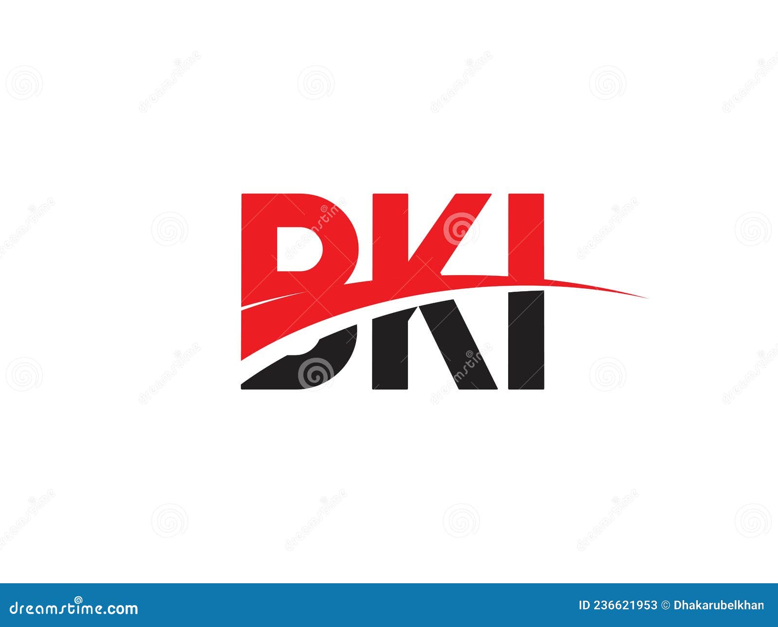 BKI Letter Initial Logo Design Vector Illustration Stock Vector ...