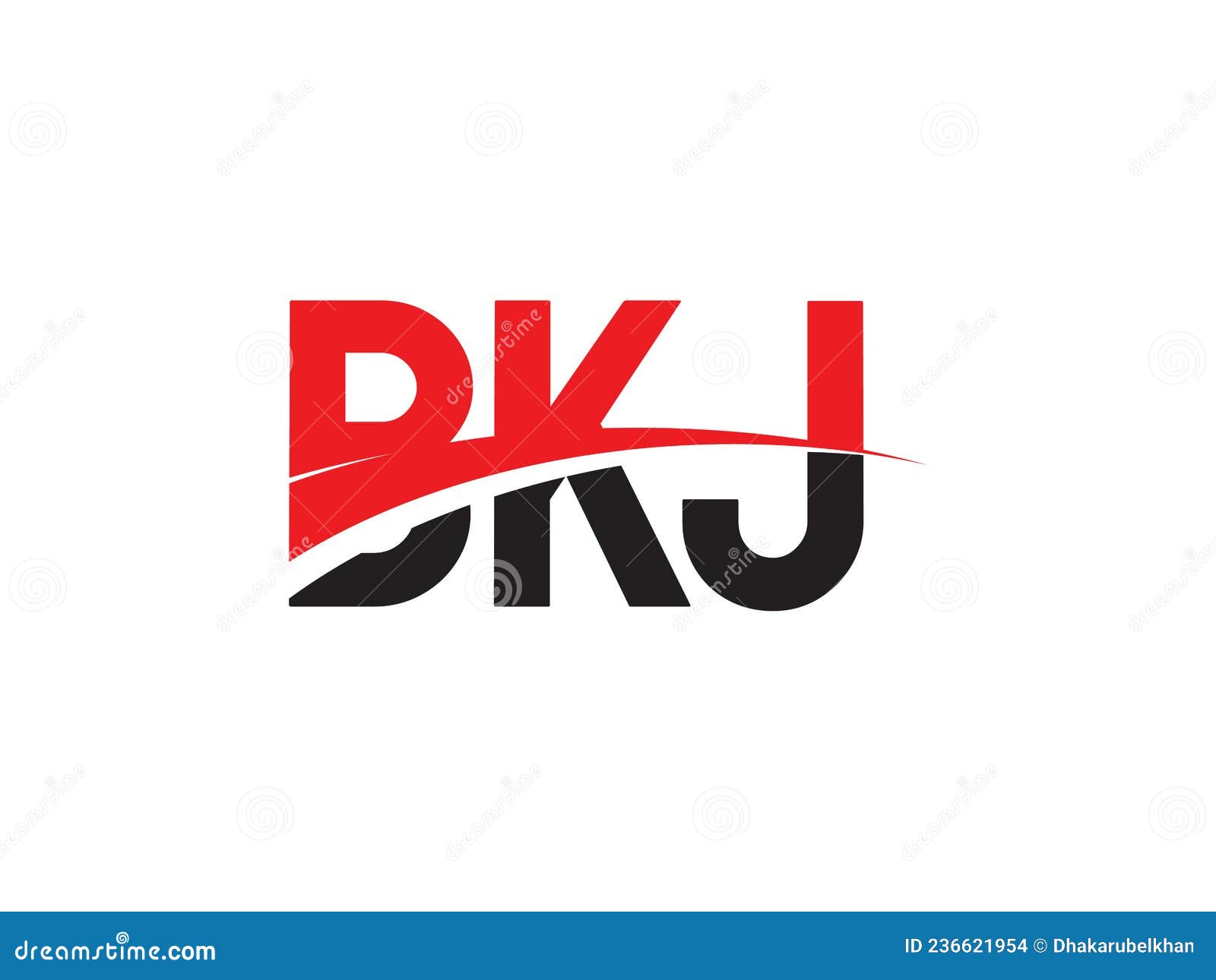 BKJ Letter Initial Logo Design Vector Illustration Stock Vector ...
