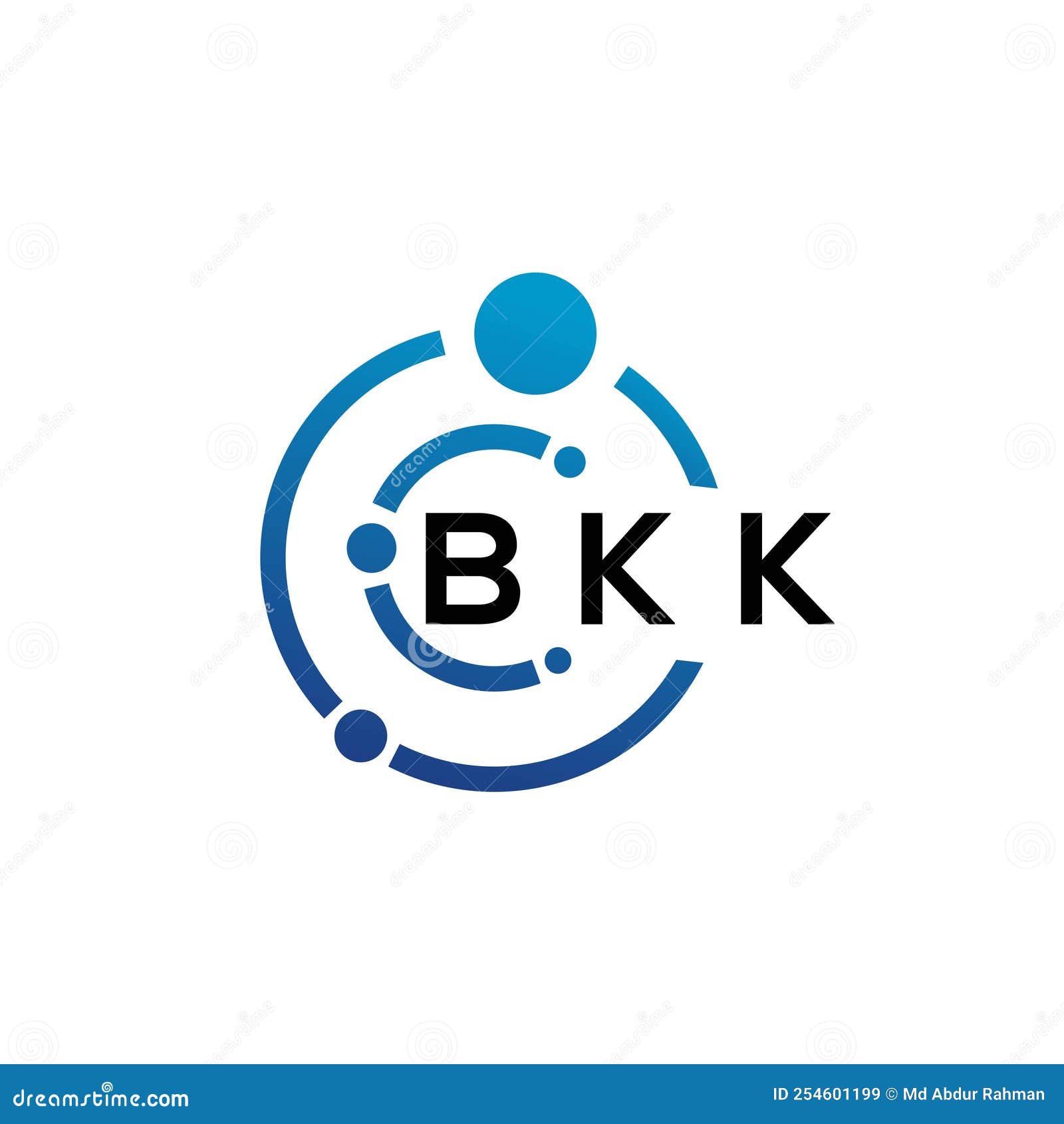 BKK Letter Logo Design on White Background. BKK Creative Initials ...