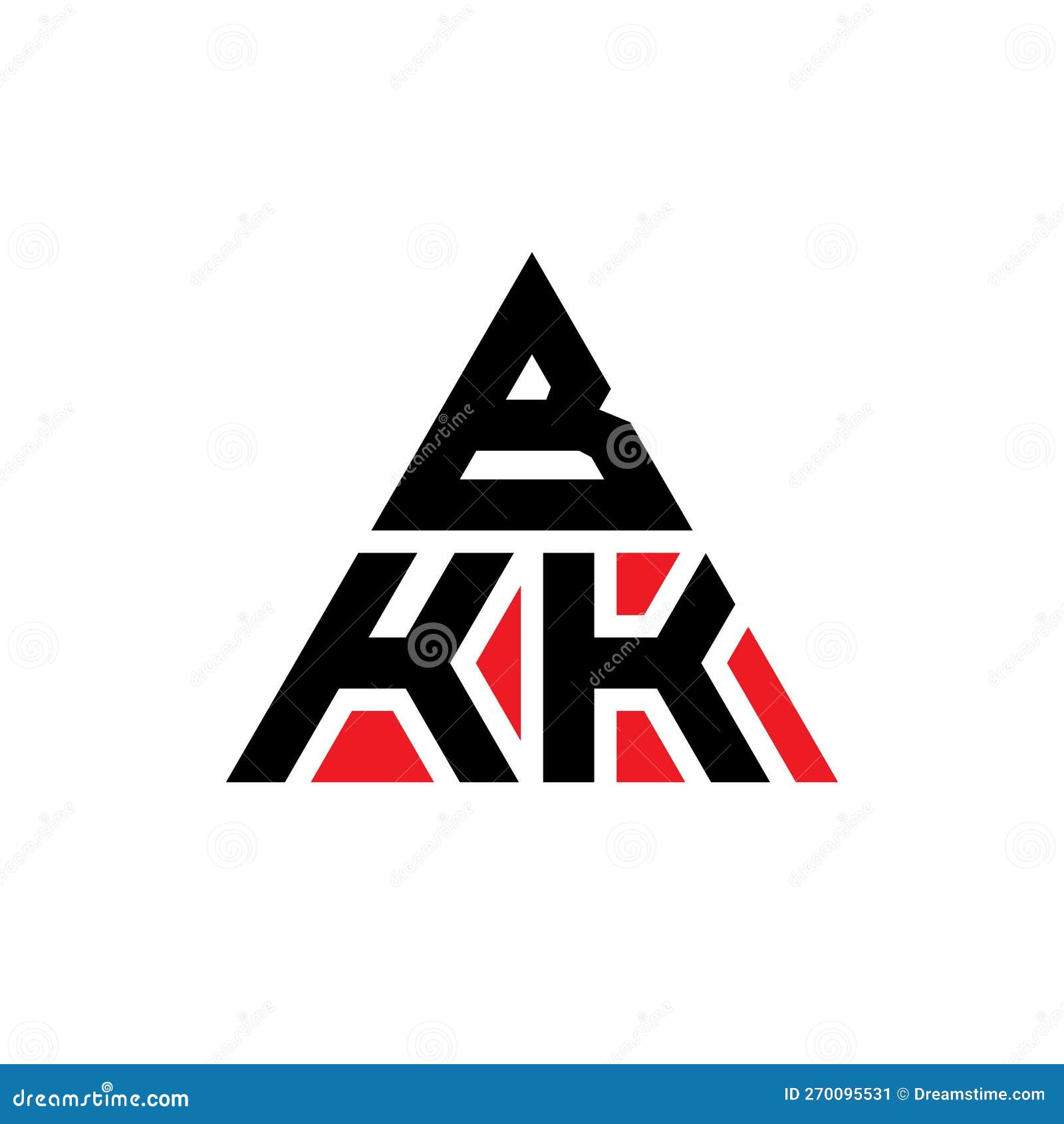 BKI Triangle Letter Logo Design with Triangle Shape. BKI Triangle Logo ...