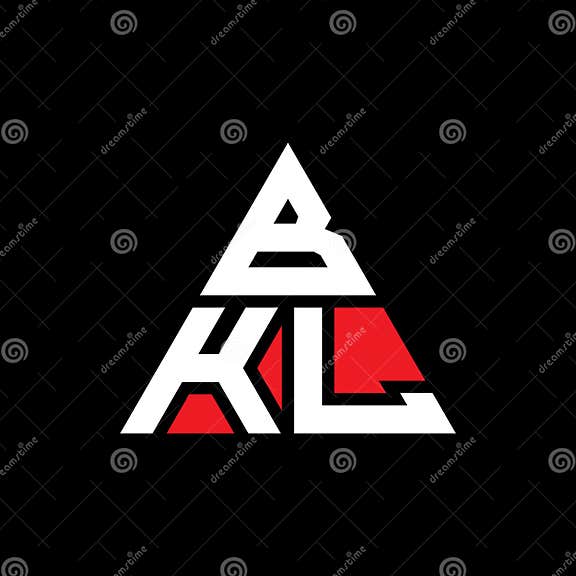 BKL Triangle Letter Logo Design with Triangle Shape. BKL Triangle Logo ...