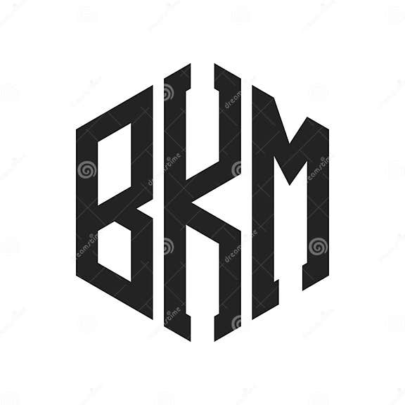 BKM Logo Design. Initial Letter BKM Monogram Logo Using Hexagon Shape ...
