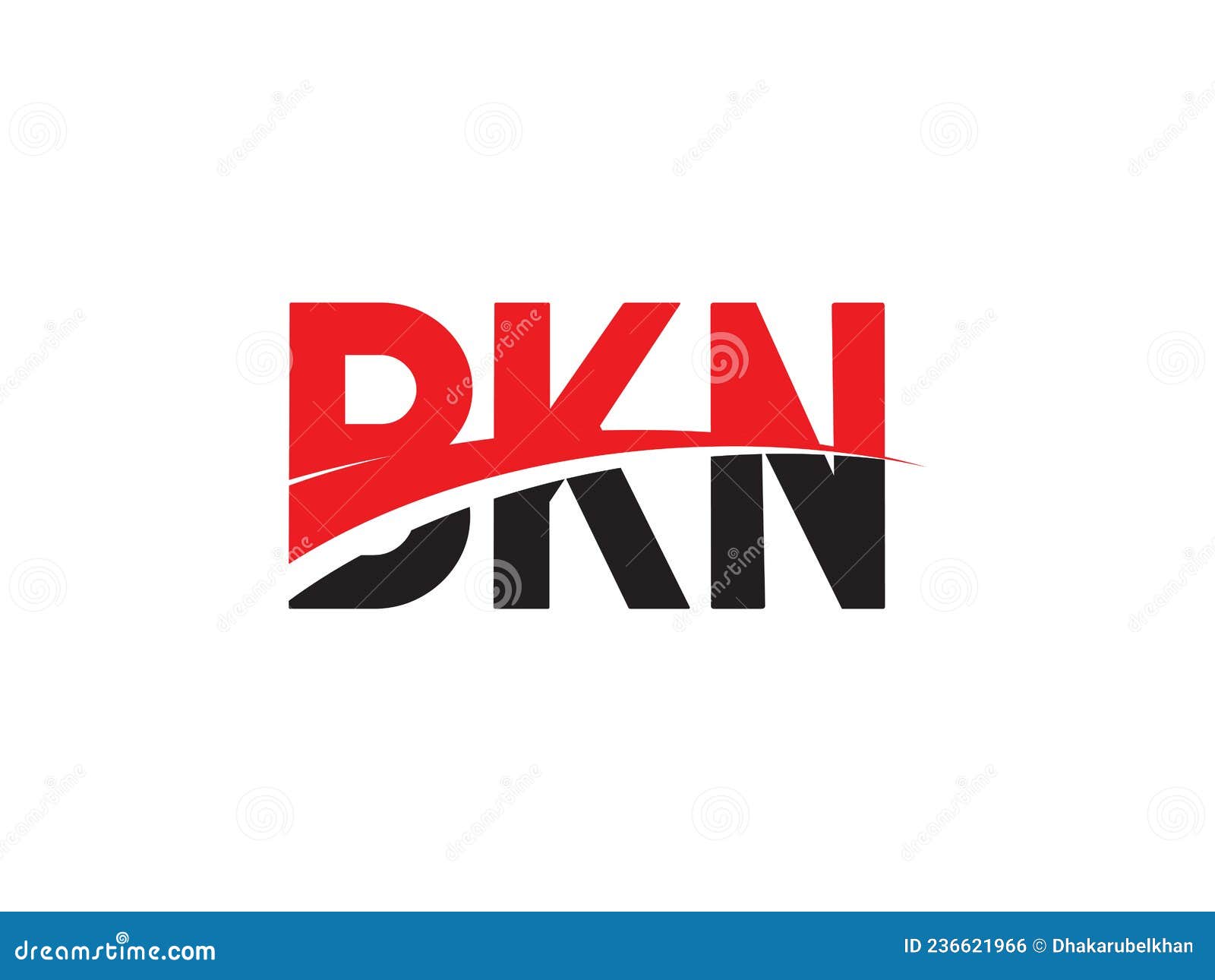 BKN Letter Initial Logo Design Vector Illustration Stock Vector ...