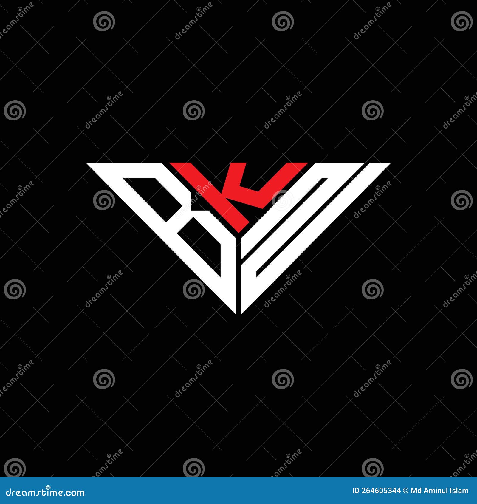 BKN Letter Logo Creative Design with Vector Graphic, Stock Vector ...