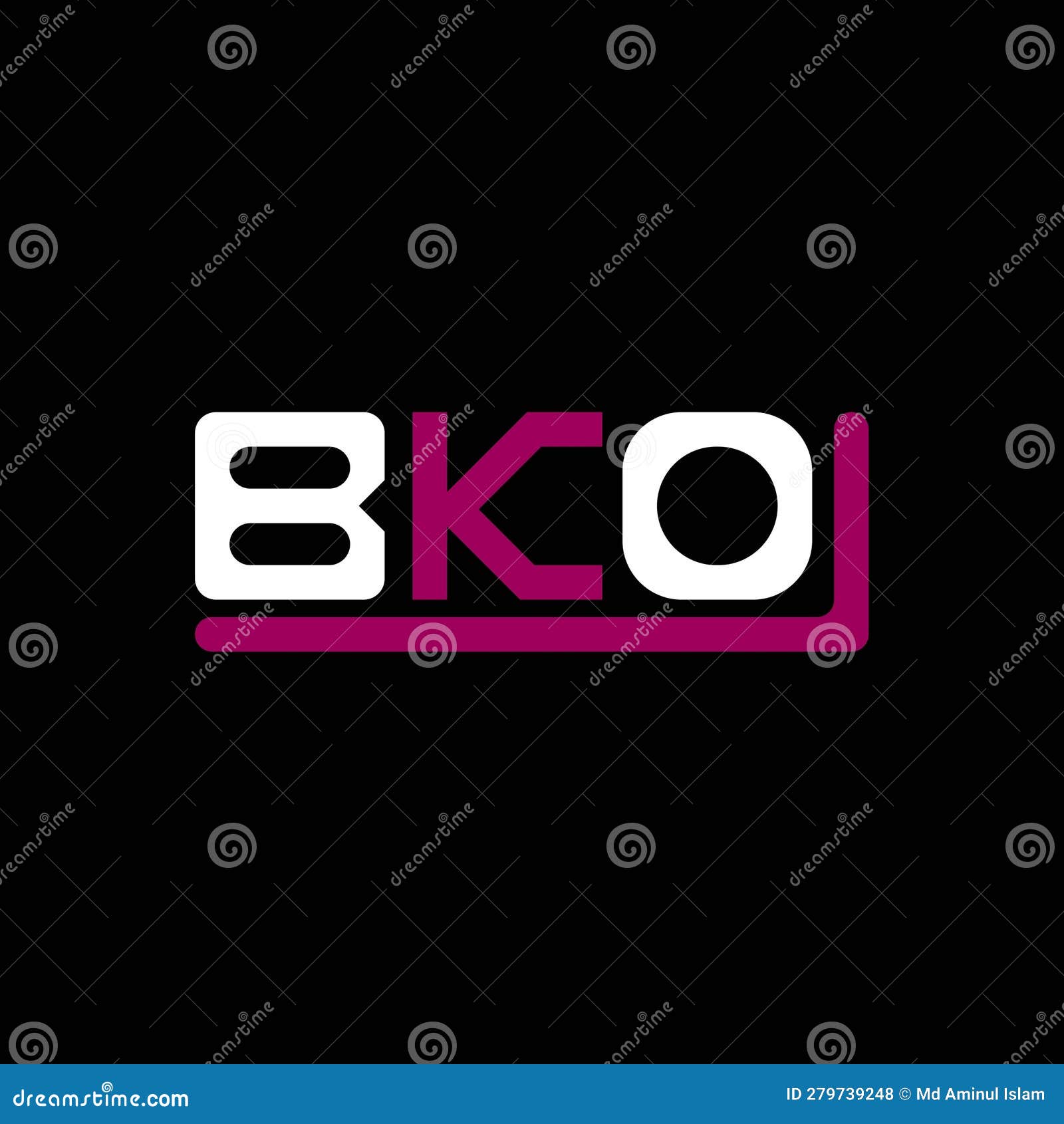 BKO Letter Logo Creative Design with Vector Graphic, BKO Stock Vector ...
